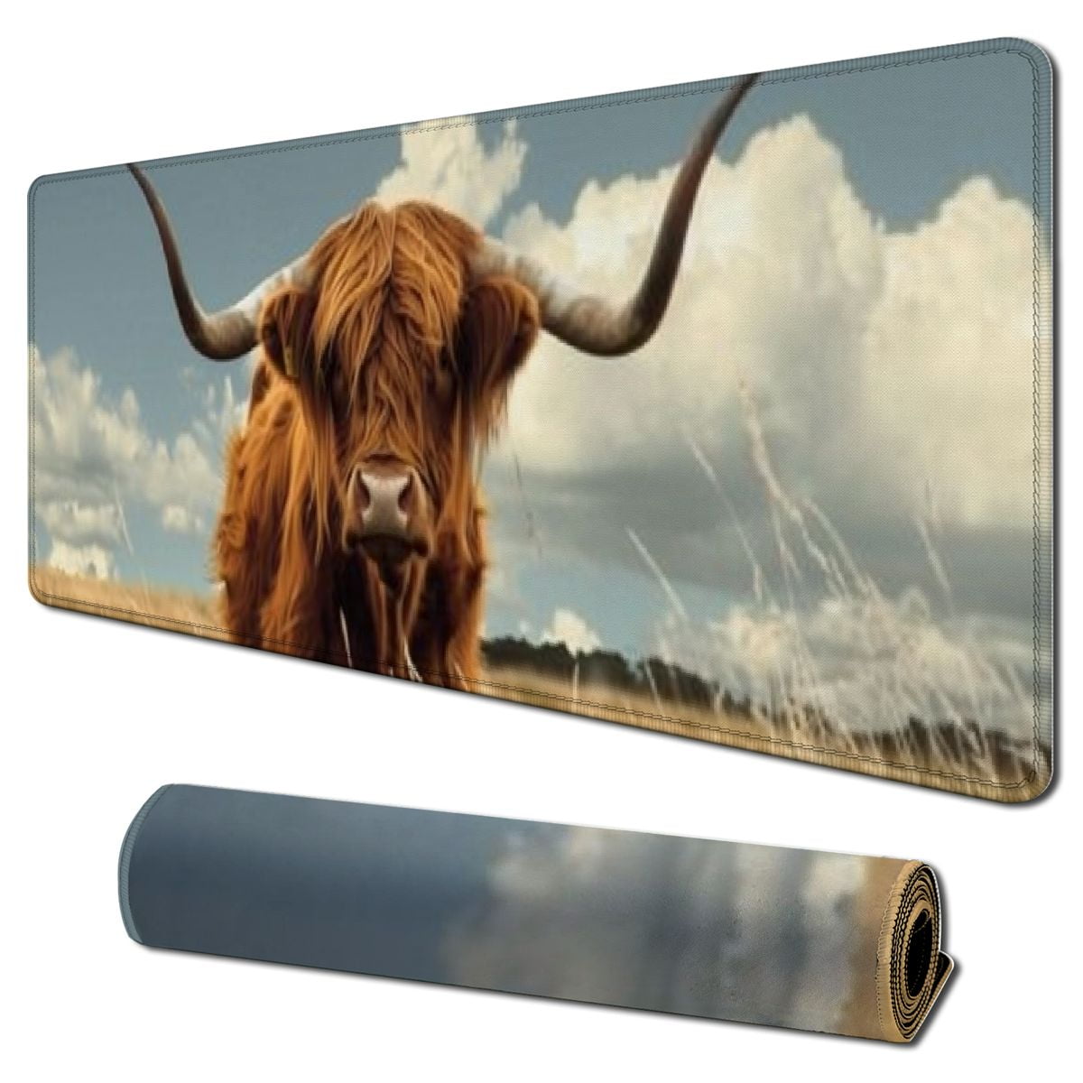 Large Mouse Pad Gaming Mousepad Cartoon Funny Animals Highland Cattle ...