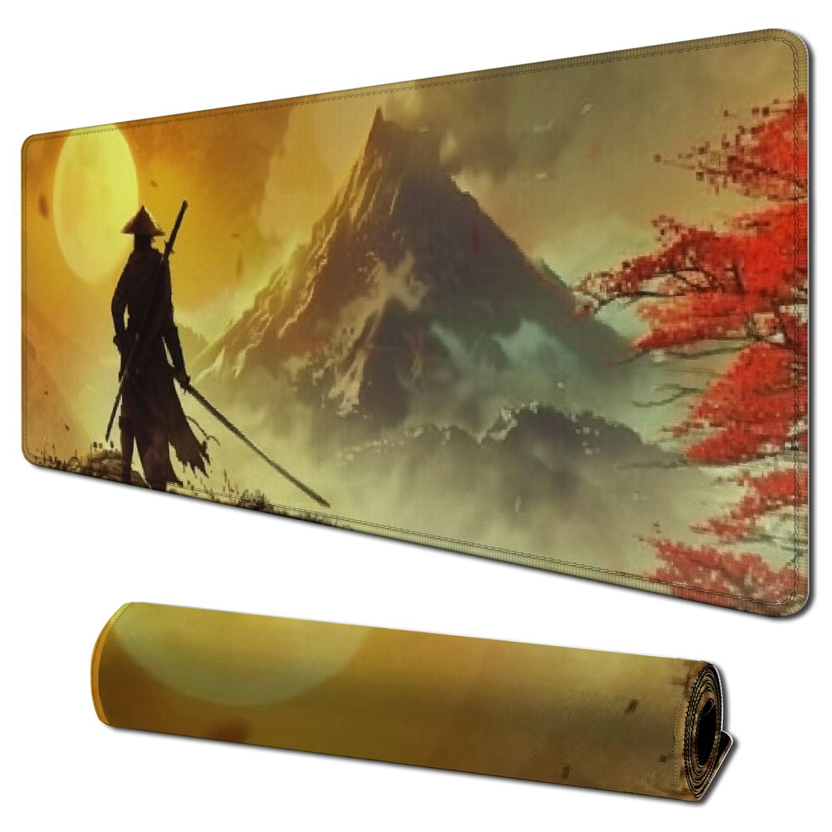 Large Mouse Pad Gaming Mousepad Japanese Silhouette Desk Mat for ...