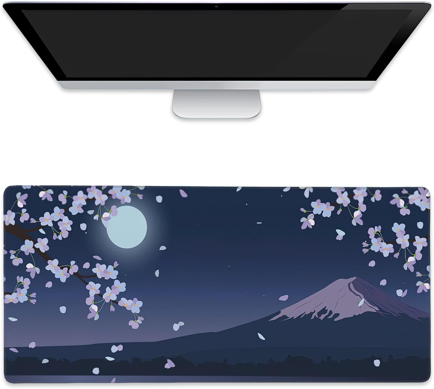 Large Mouse Pad Mount Fuji Sakura Moon Extended Gaming Mouse Pad Non ...
