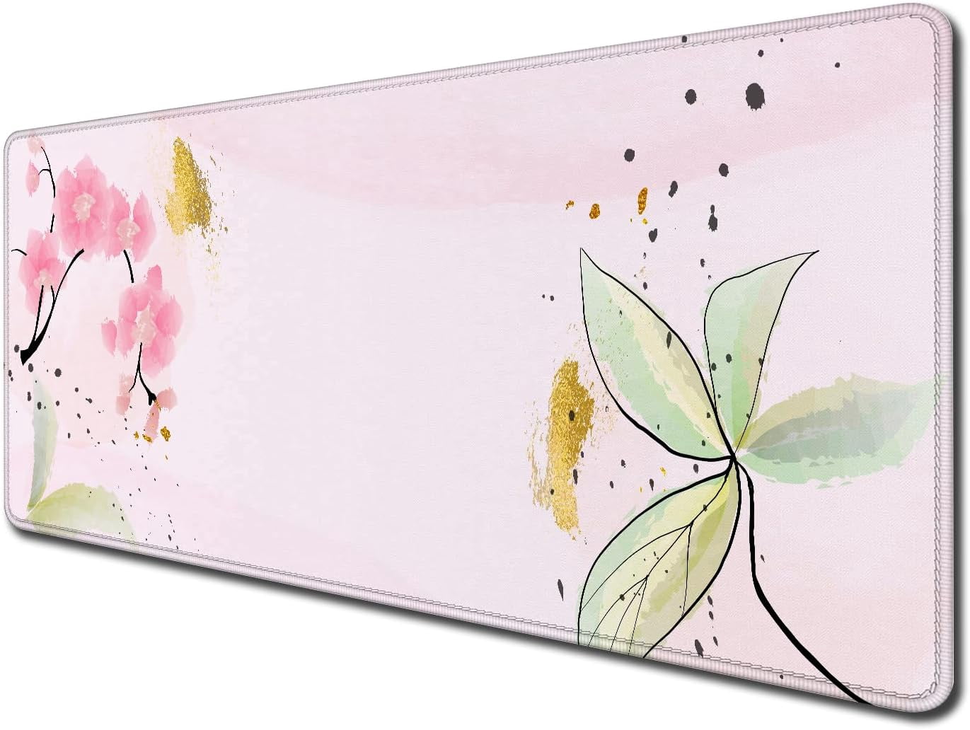 Large Mouse Pad, Pink Floral Desk Keyboard Mouse Pads, Motivational ...