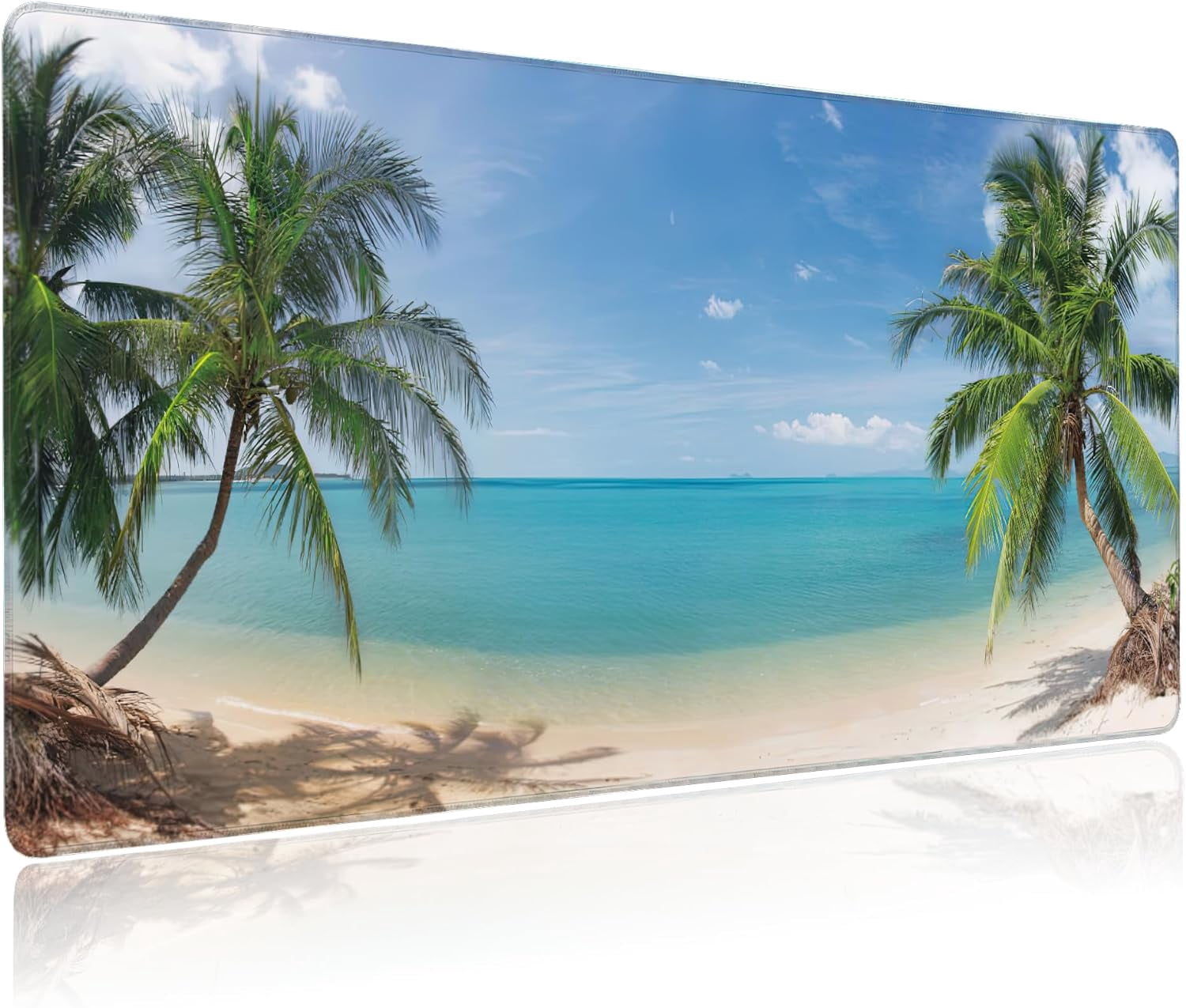 Large Mouse Pad Tropical Beach Coconut Palm Extended Gaming Mouse Pad ...