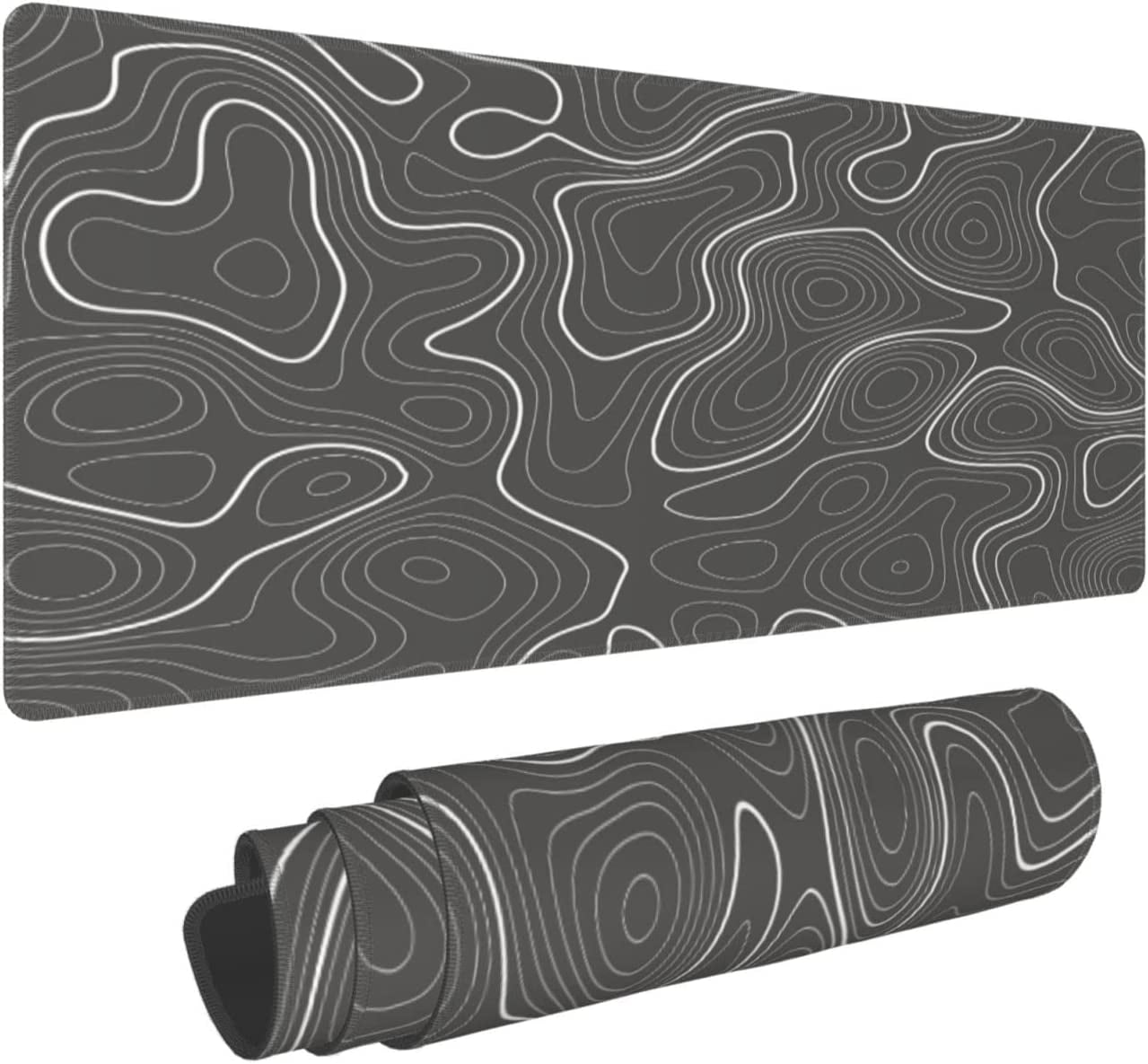 Large Mouse Pad XXL, Topography Contour Map Gaming Mouse Pad, Big Desk ...