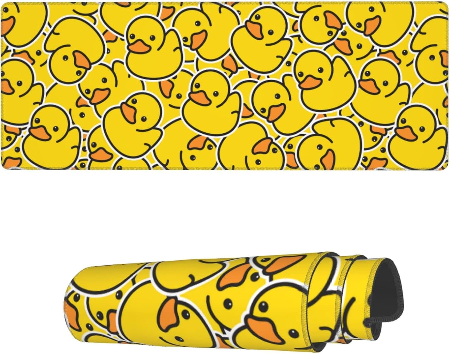 Large Mouse Pad Yellow Cute Ducky Gaming Mousepad Extended Keyboard ...