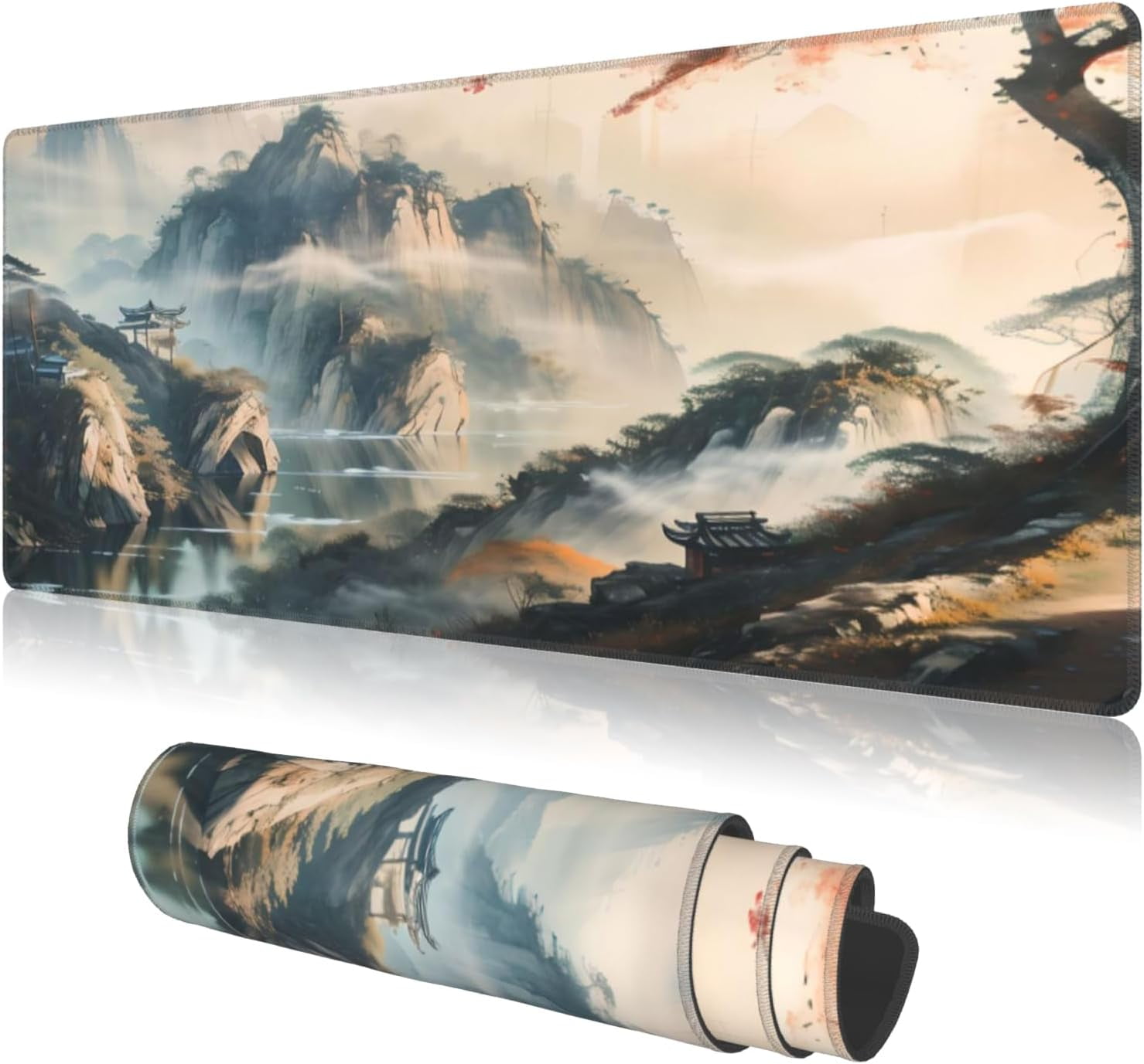 Large Mouse Pads Anime Landscape Mountain Wilderness Wonderland Non ...