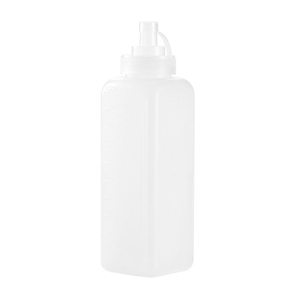 Large Mouth Square 1000ml Large Diameter Plastic Squeeze Bottle Jam ...