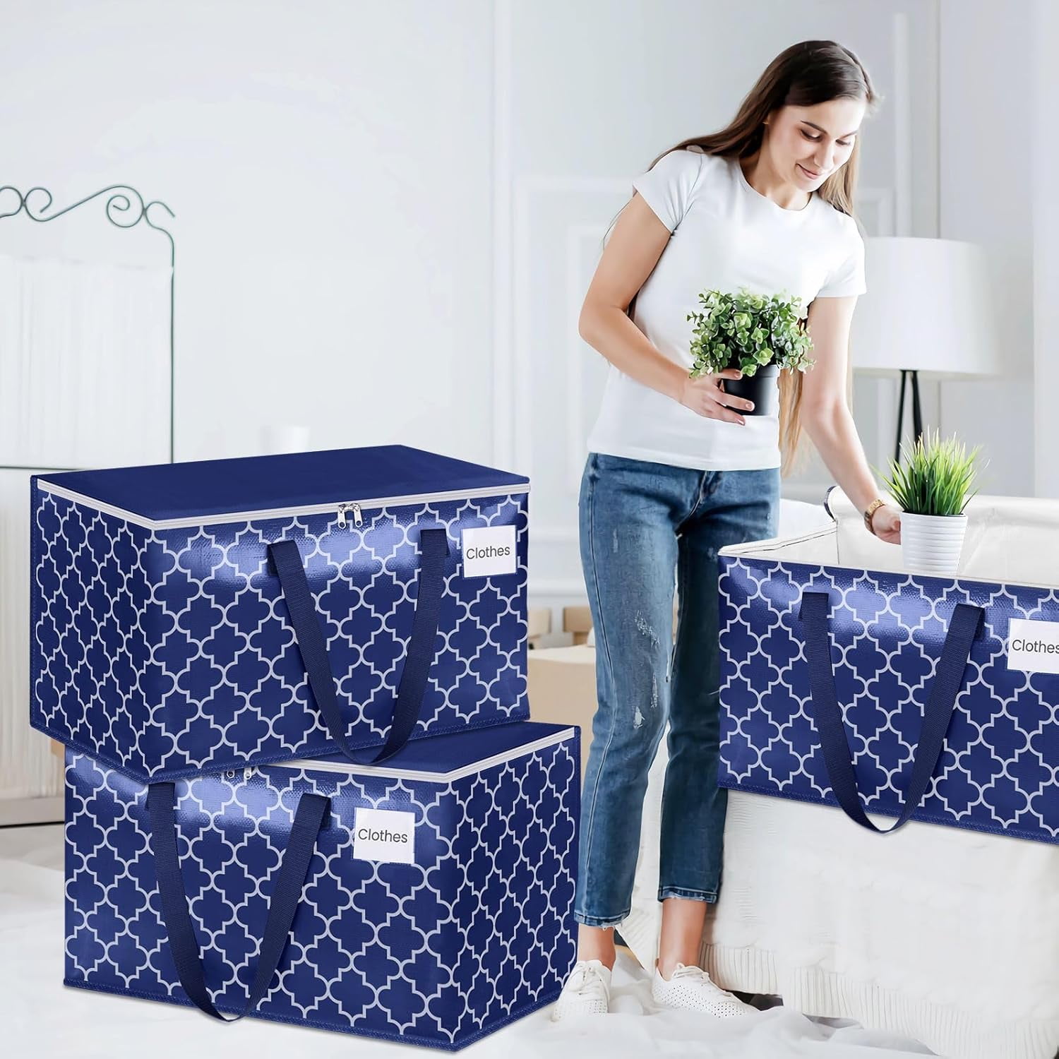 Large Moving Bags, Heavy Duty Storage with Reinforced Zippers & Handles ...