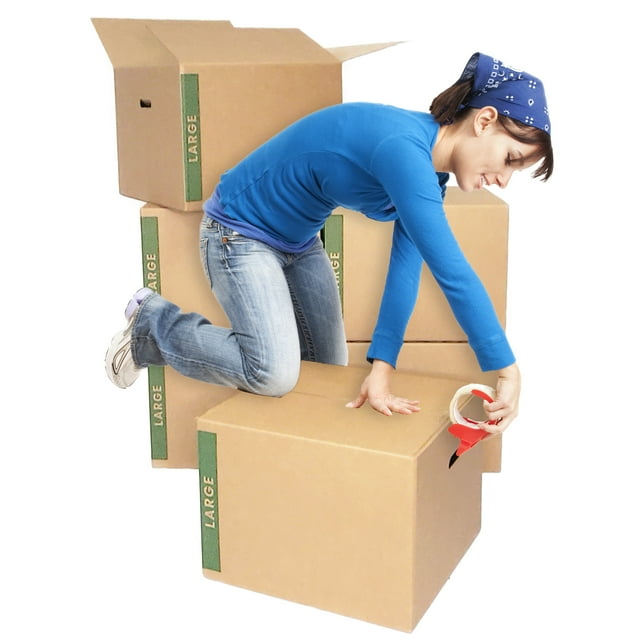 "Large Size Cardboard Moving Boxes with Handles, Pack of 6 – 20""x20 ...