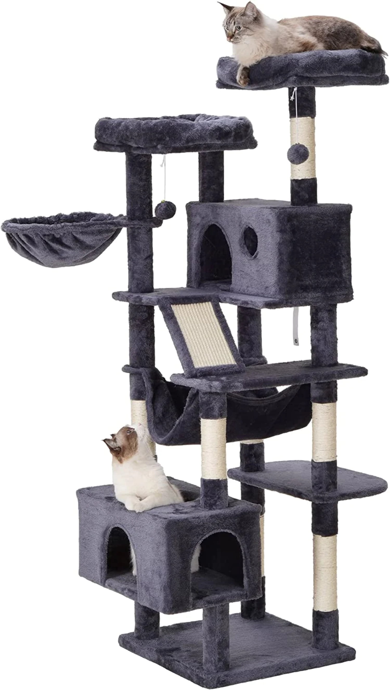 Large Multi-Level Cat Tree: Hammock, Perches, Scratching Posts ...