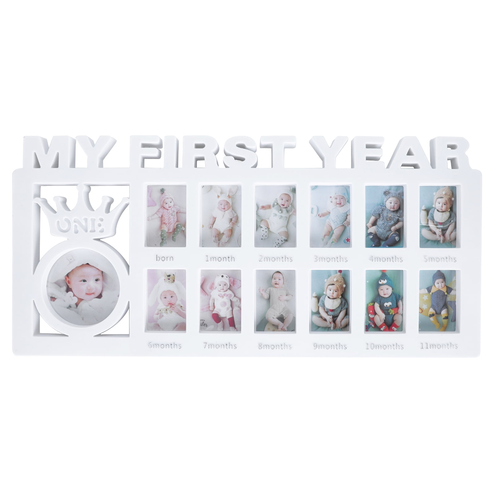 Large My First Year Picture Frame 12 Month Baby Milestone Picture Frame ...
