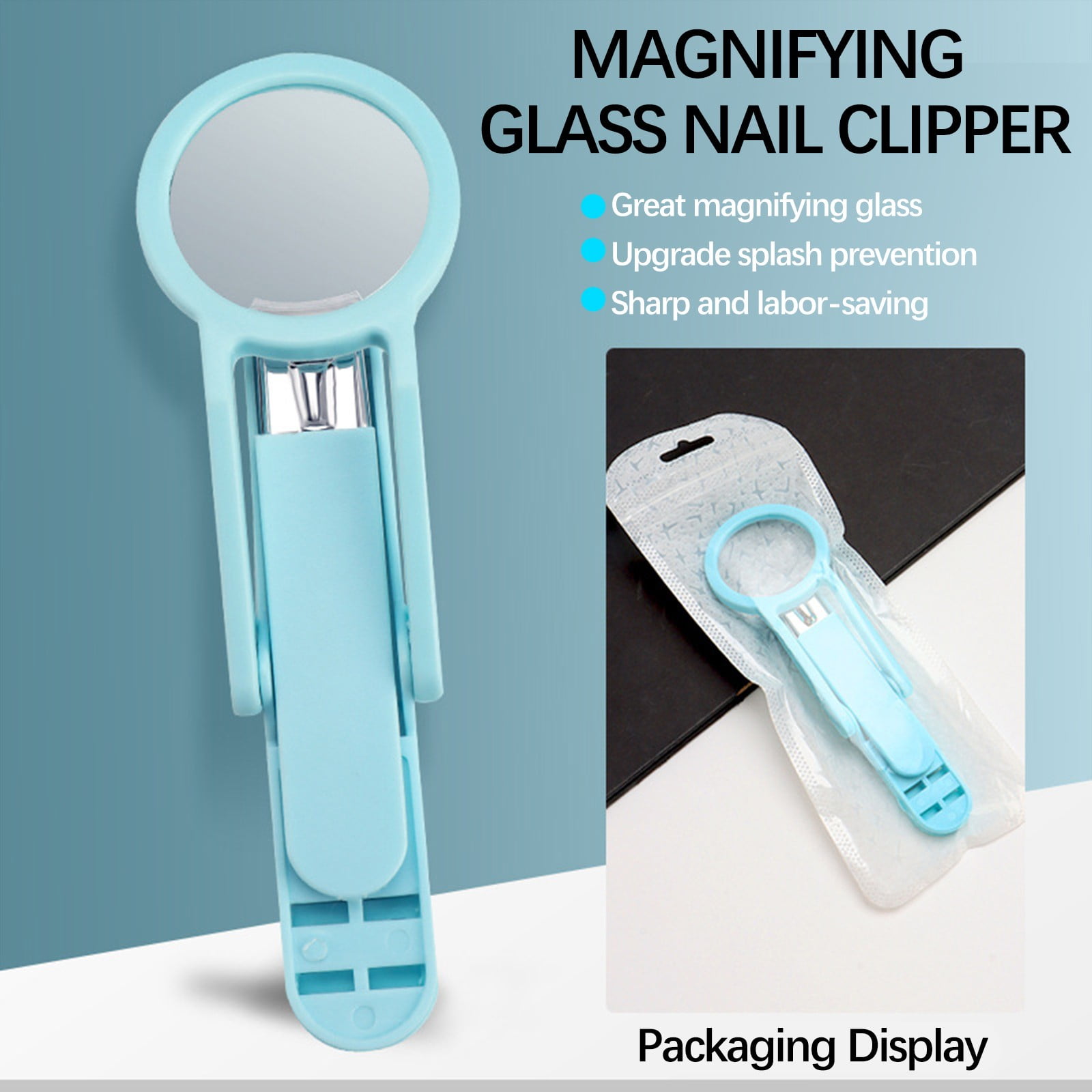 Large Nail Clippers with MagnifIER Glass Fingernails Toenails Clippers ...