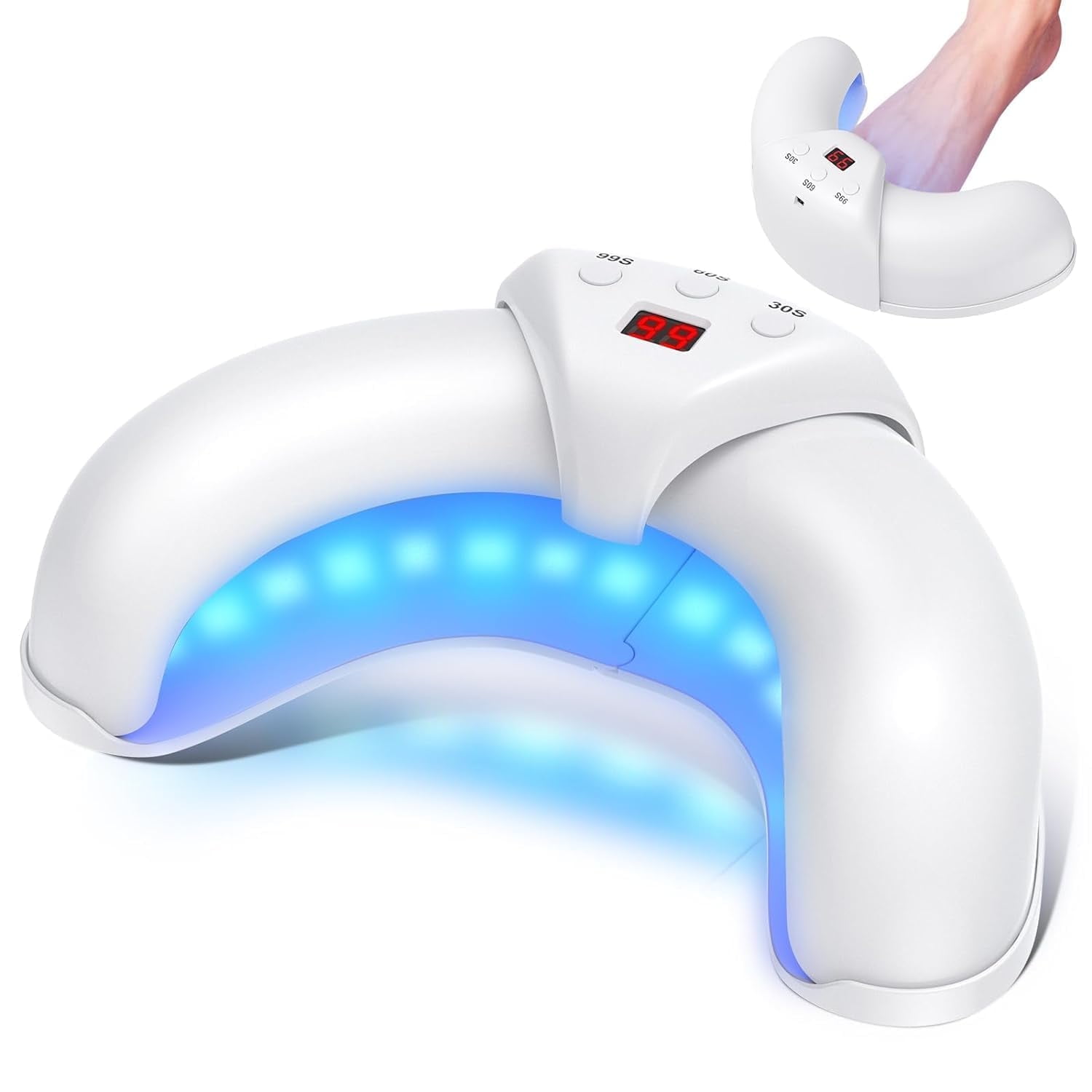 Large Nail Fungus Laser Treatment Device For Multiple Toenail Infrared Light And Blue Light Toe