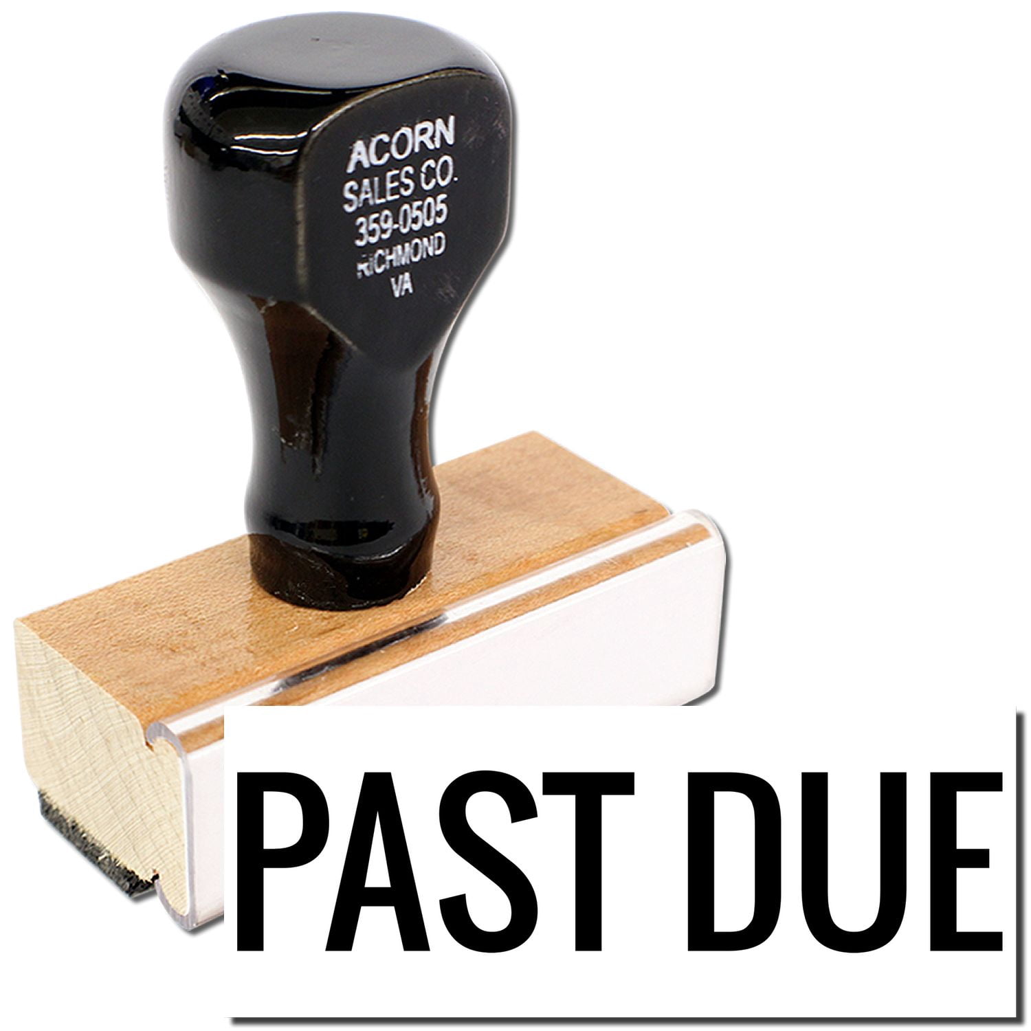 Large Narrow Bold Past Due Rubber Stamp, Wooden Handle Rubber Stamp ...