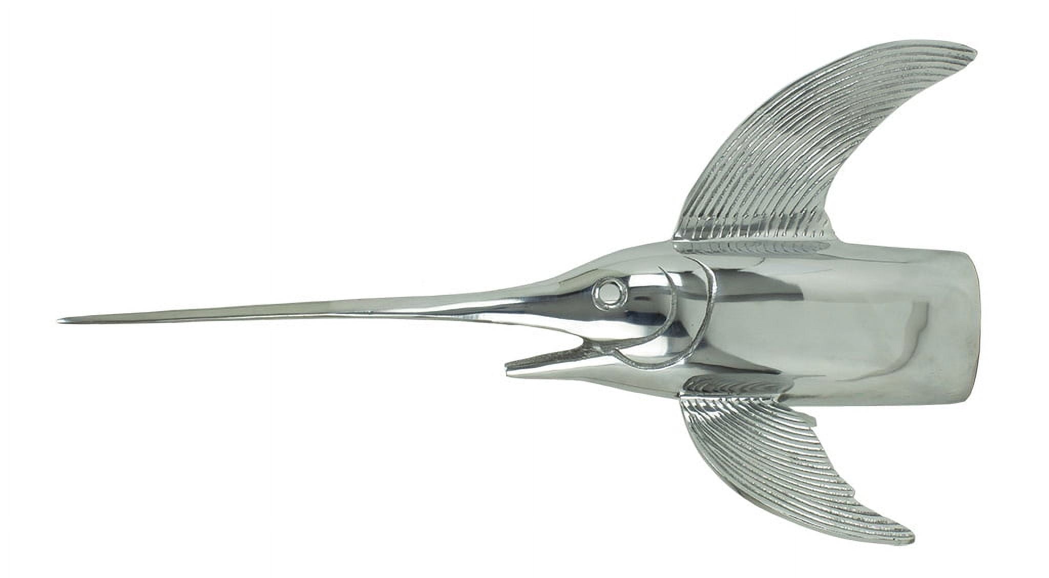 Large Nautical Marine Coastal Polished Aluminum Swordfish Wall Head ...