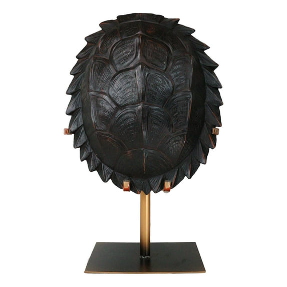 Large Nautical Marine Jagged Shell Faux Sea Turtle Sculpture With Pole ...