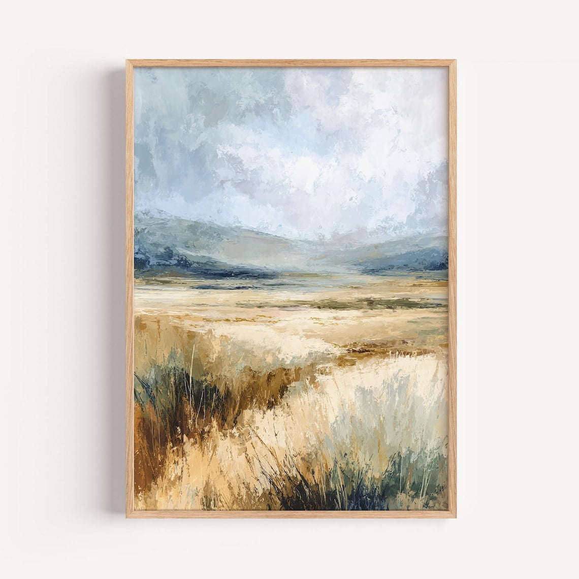 Large Neutral Abstract Western Landscape Farmhouse Art Version Eight ...