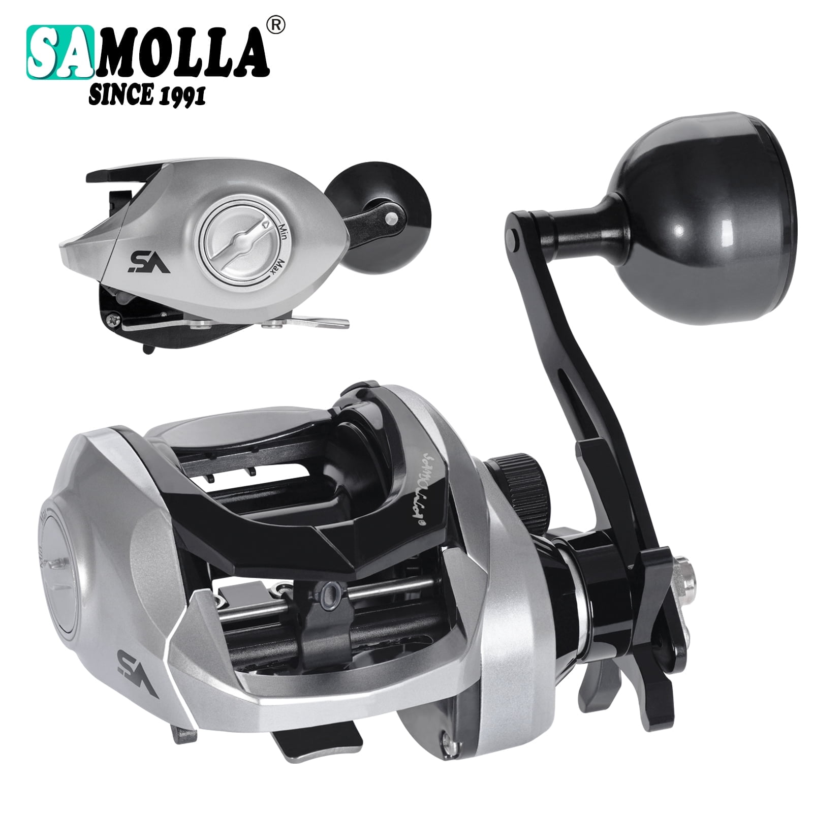 Large New Baitcasting Fishing Reel Saltwater Waterproof Sea Fishing 6.3 ...