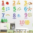 Neasyth Large Number Wall Decals Animal Numbers Educational Learning ...