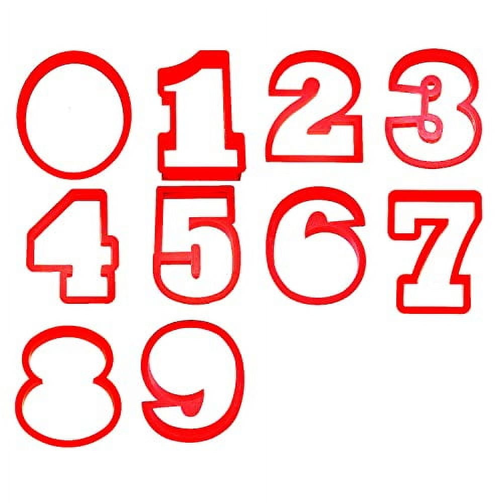 Large Numbers Cookie Cutter 10 PC Set 4 Inch - Hand Made in the USA ...