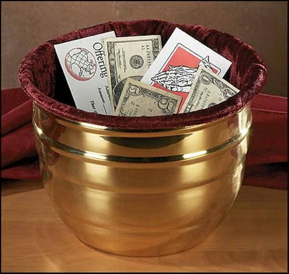 Large Offering Pot with Velvet Bag for Sunday Collections - Walmart.com
