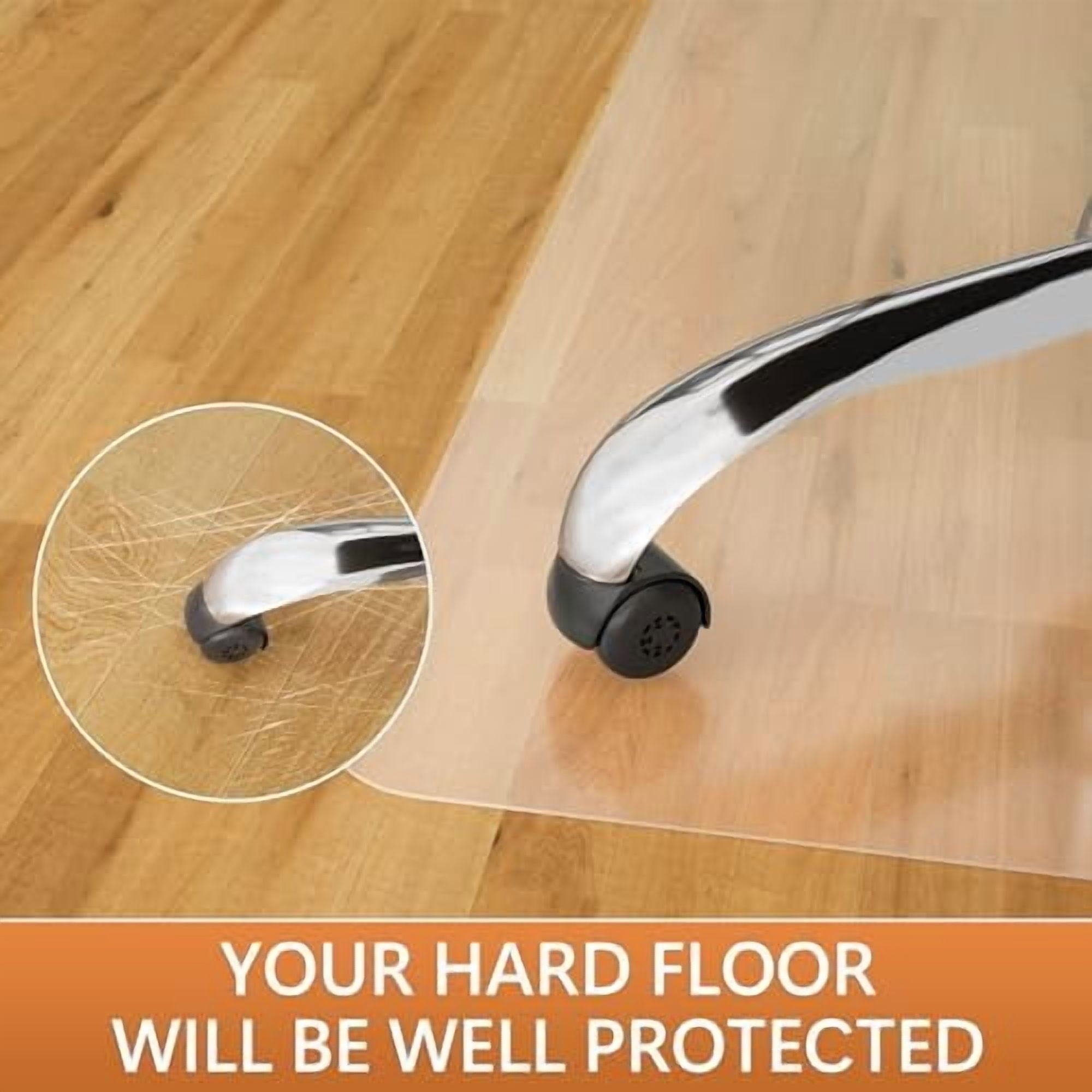 Large Office Chair Mat for Hardwood Floor- 46" x 72" Clear Computer ...