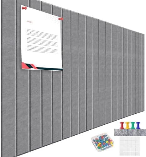 Large Office Cork Board Alternative - 47"x35"12 Pack Felt Wall Tiles ...