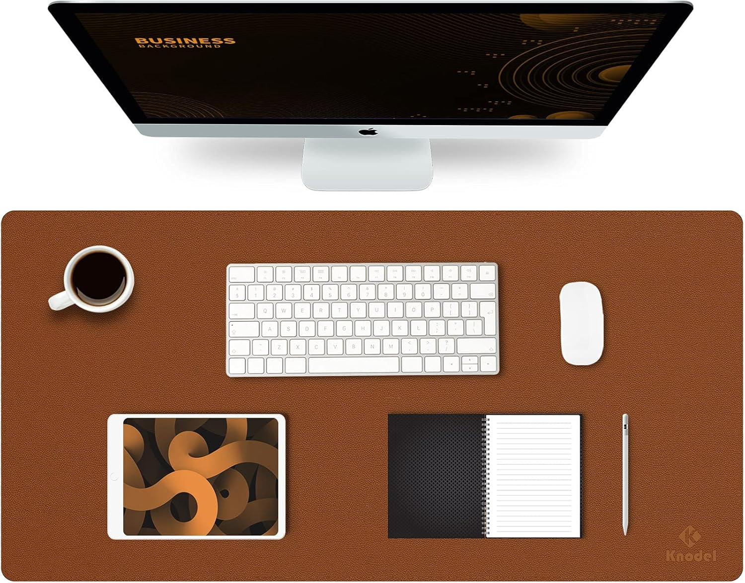Large Office Leather Desk Mat, Mouse and Keyboard Pad, Computer and ...