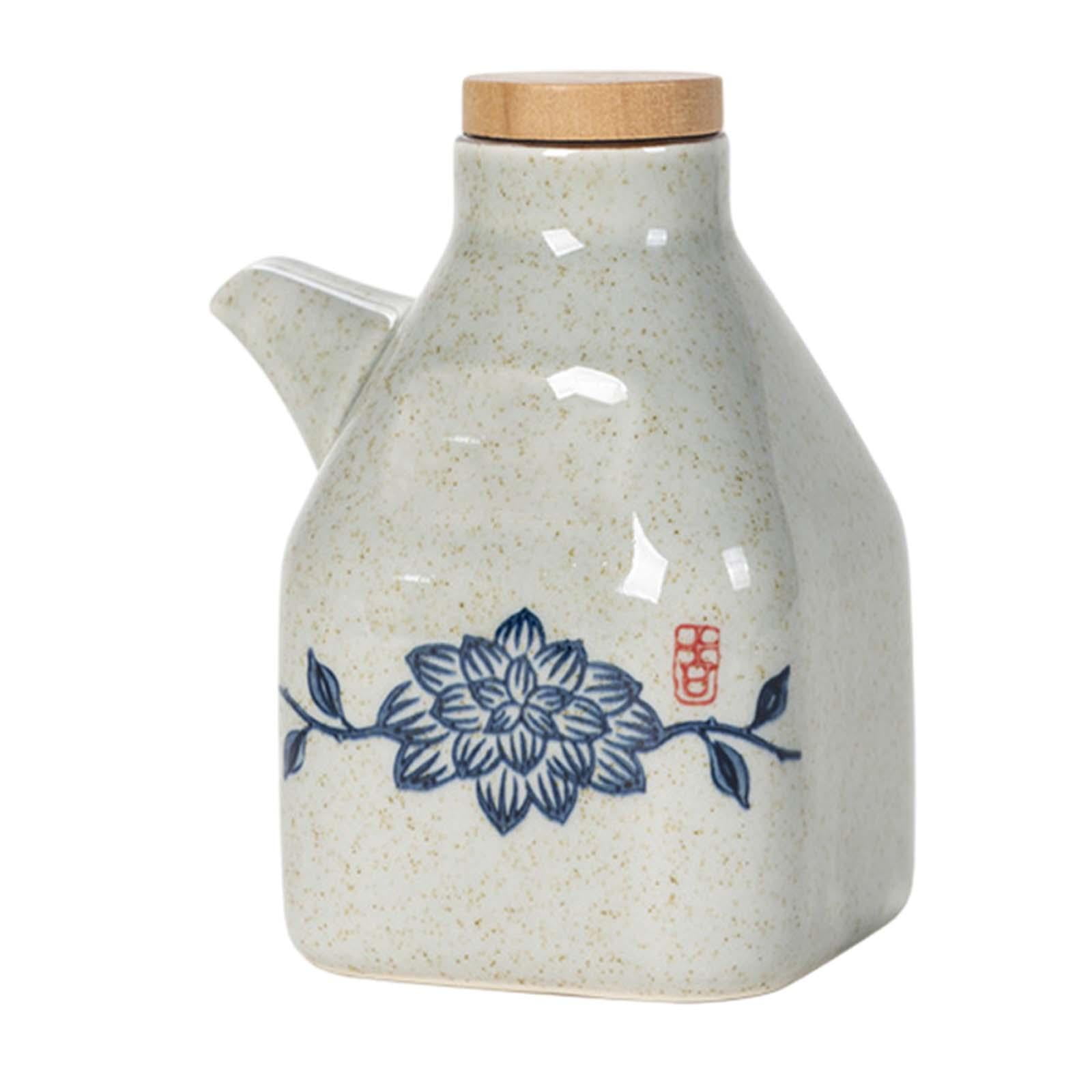 Large Oil Bottle Oil Dispensing Bottle Ceramic Pourer Big Oil Dispenser ...