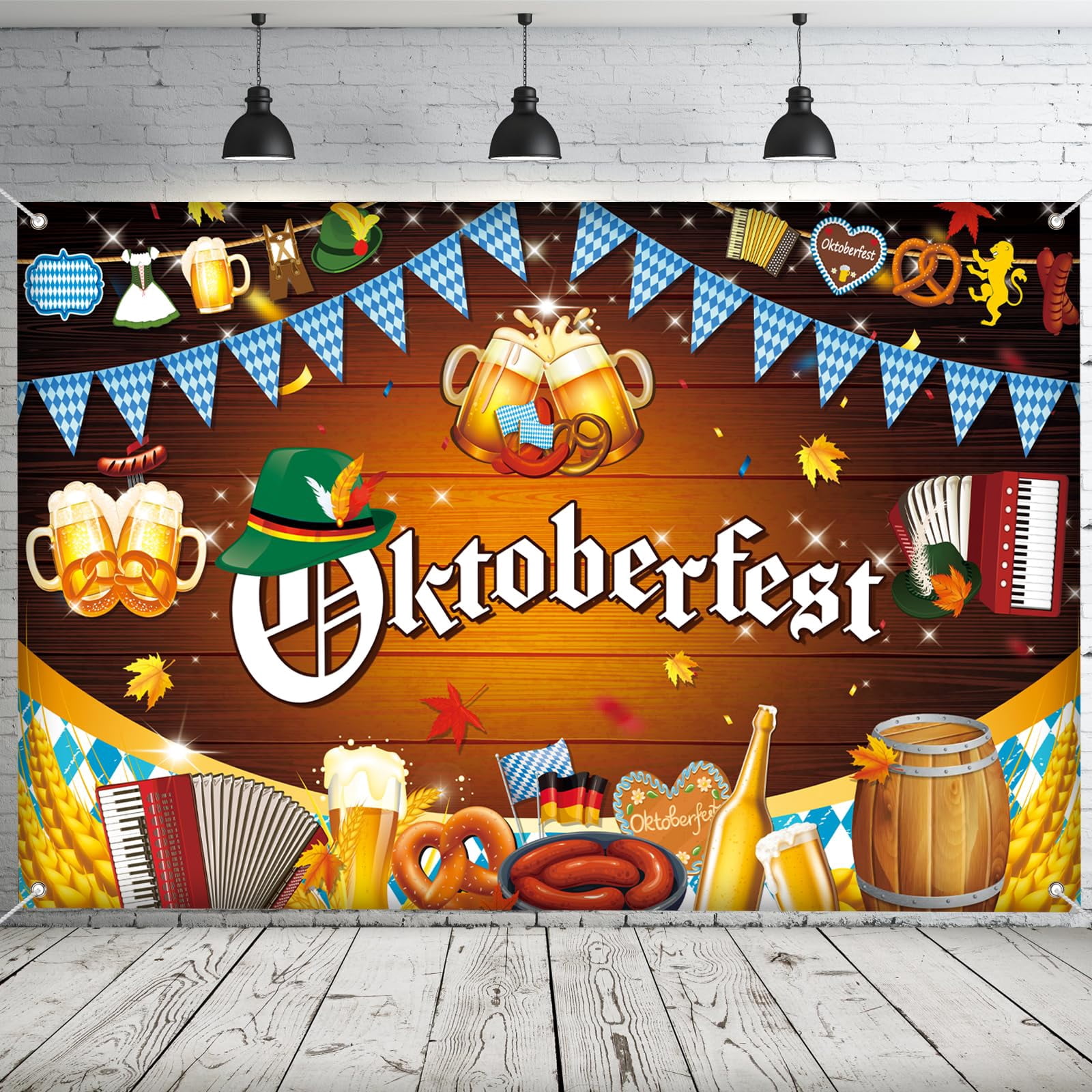 Large Oktoberfest Backdrop Banner, Oktoberfest Fabric Background Banner ...