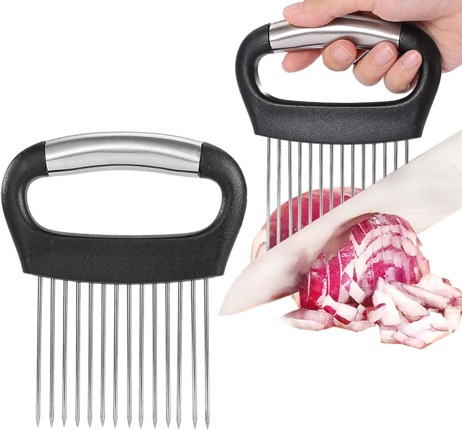 Large Onion Holder for Slicing, Large Onion Cutter Vegetable Chopper ...