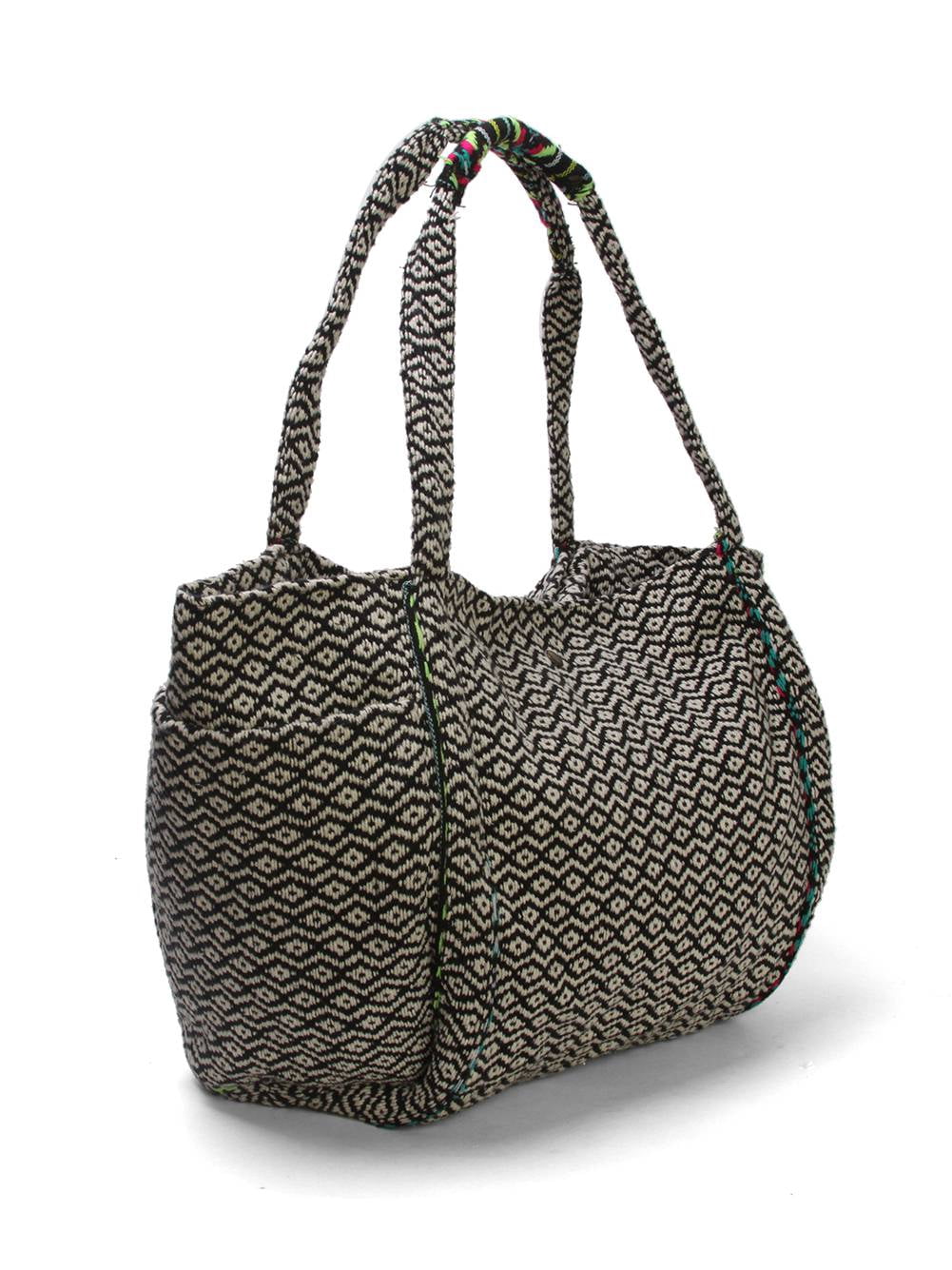Large Open Tote Bag w/ Side Pocket - White - Walmart.com