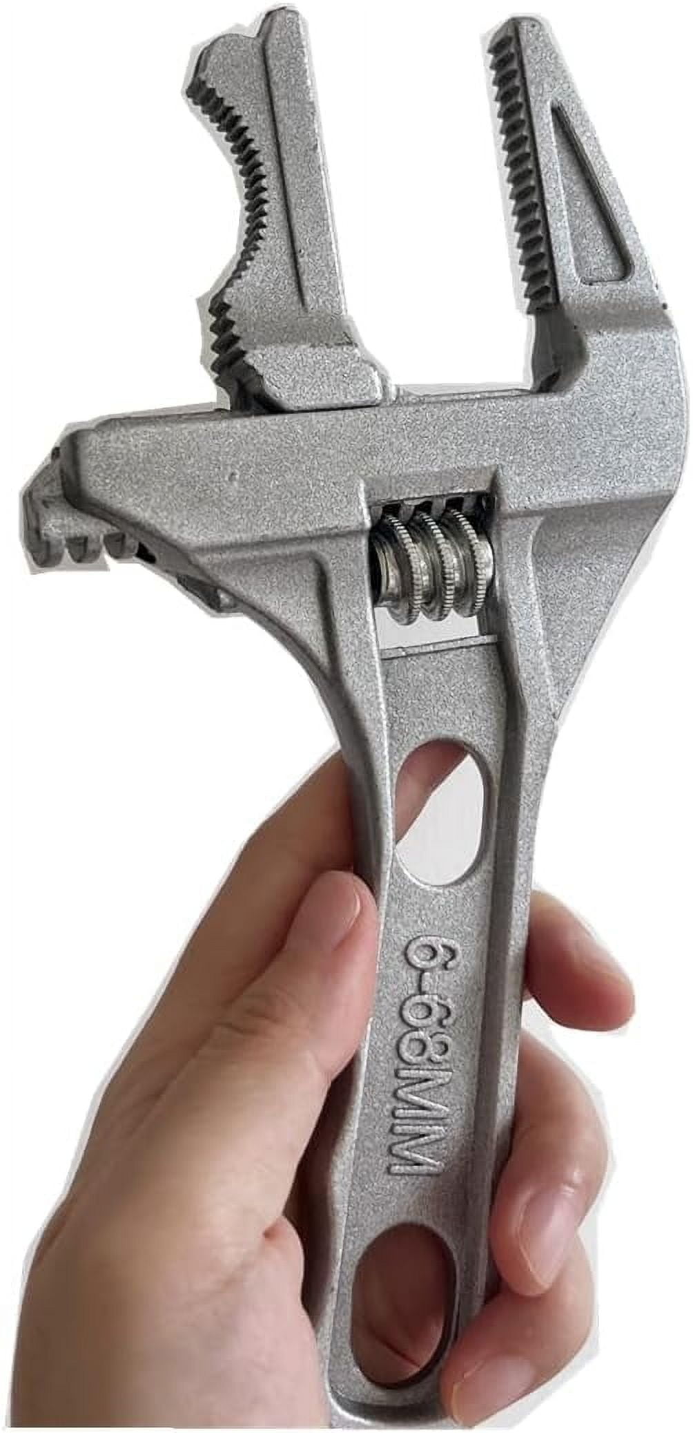 Large Opening Adjustable Wrench Short Handle Wide Jaw Mini Monkey ...