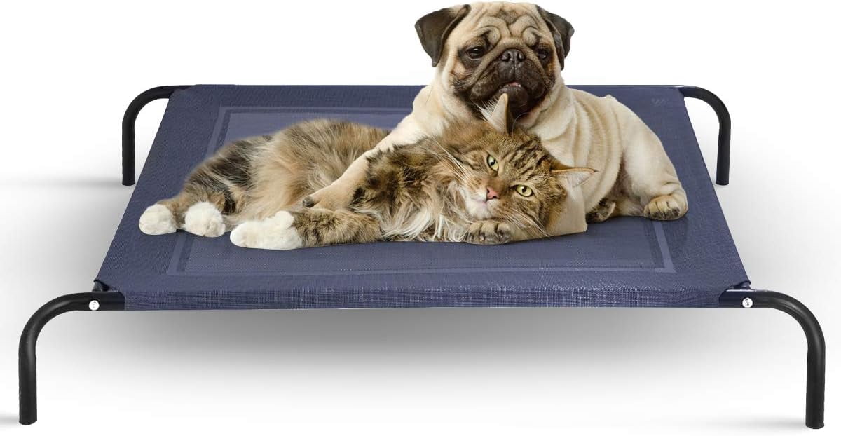 Large Original Elevated Dog Bed Cooling Raised Pet Cot with Durable ...