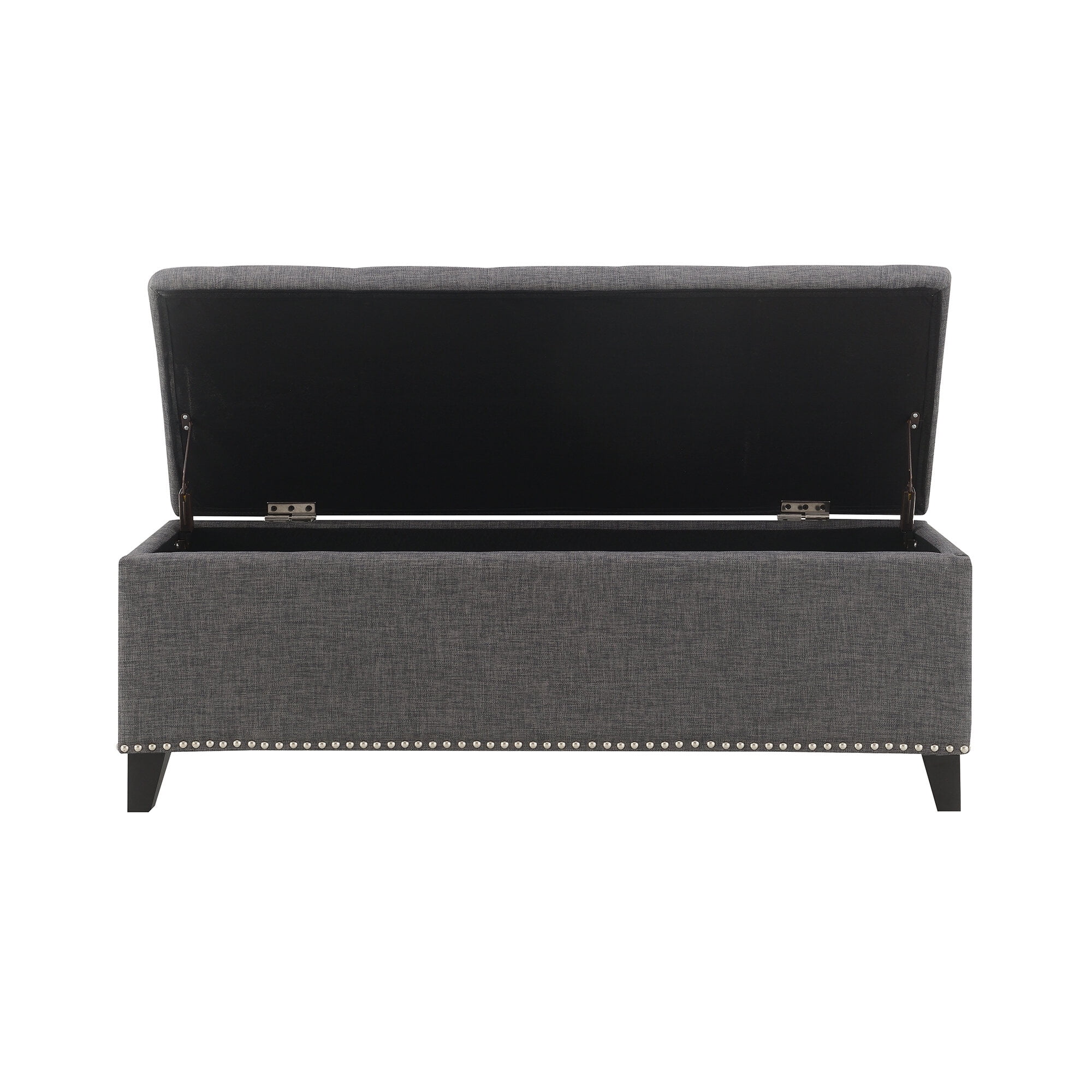 Large Ottomans, 47.5" Storage Ottoman, Storage Bench with Safety Close ...