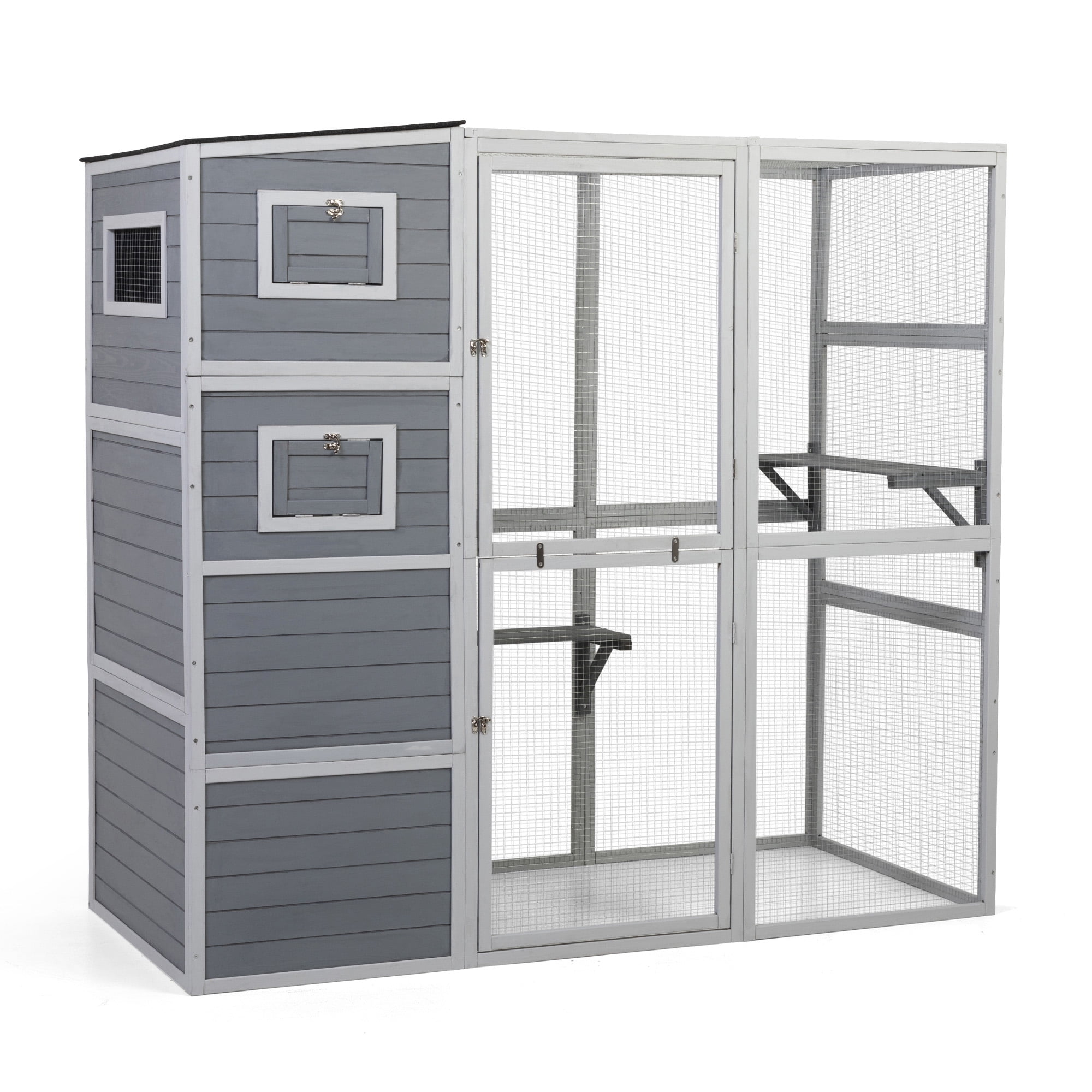 Large Outdoor Catio Cat Enclosures With Waterproof Roof 2 Jumping ...