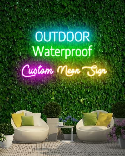 Large Outdoor Custom Neon Sign Waterproof for Backyard, Personalized ...