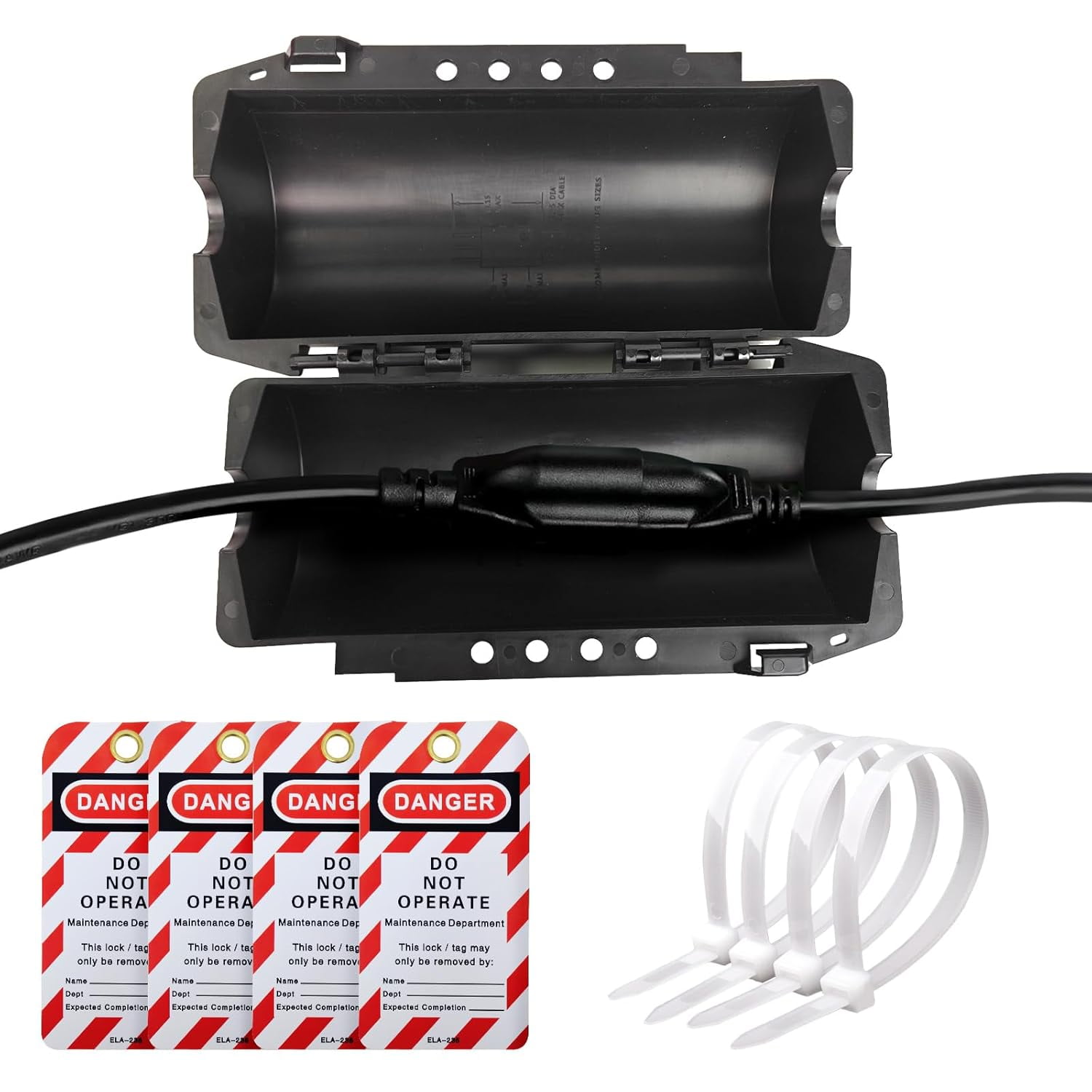 Large Outdoor Electrical Box (12.99x5.51x5.51in）IP54 Weatherproof Black ...