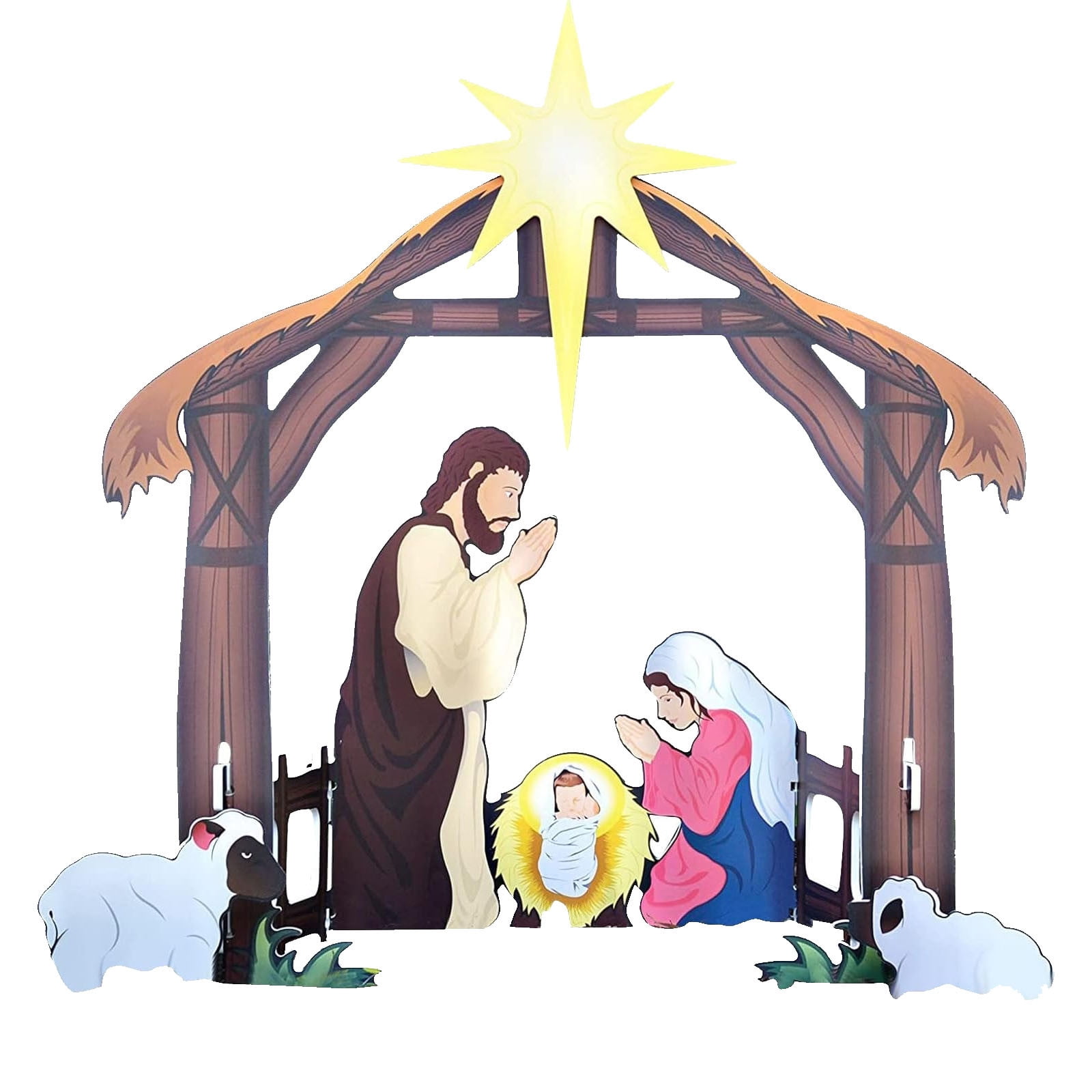Large Outdoor Nativity Scene - Nativity Scene Display, Stable Christmas ...