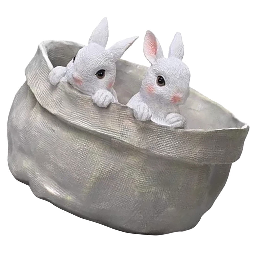 Large Outdoor Plants Rabbit Pot Garden Statue Flower Face Planters ...