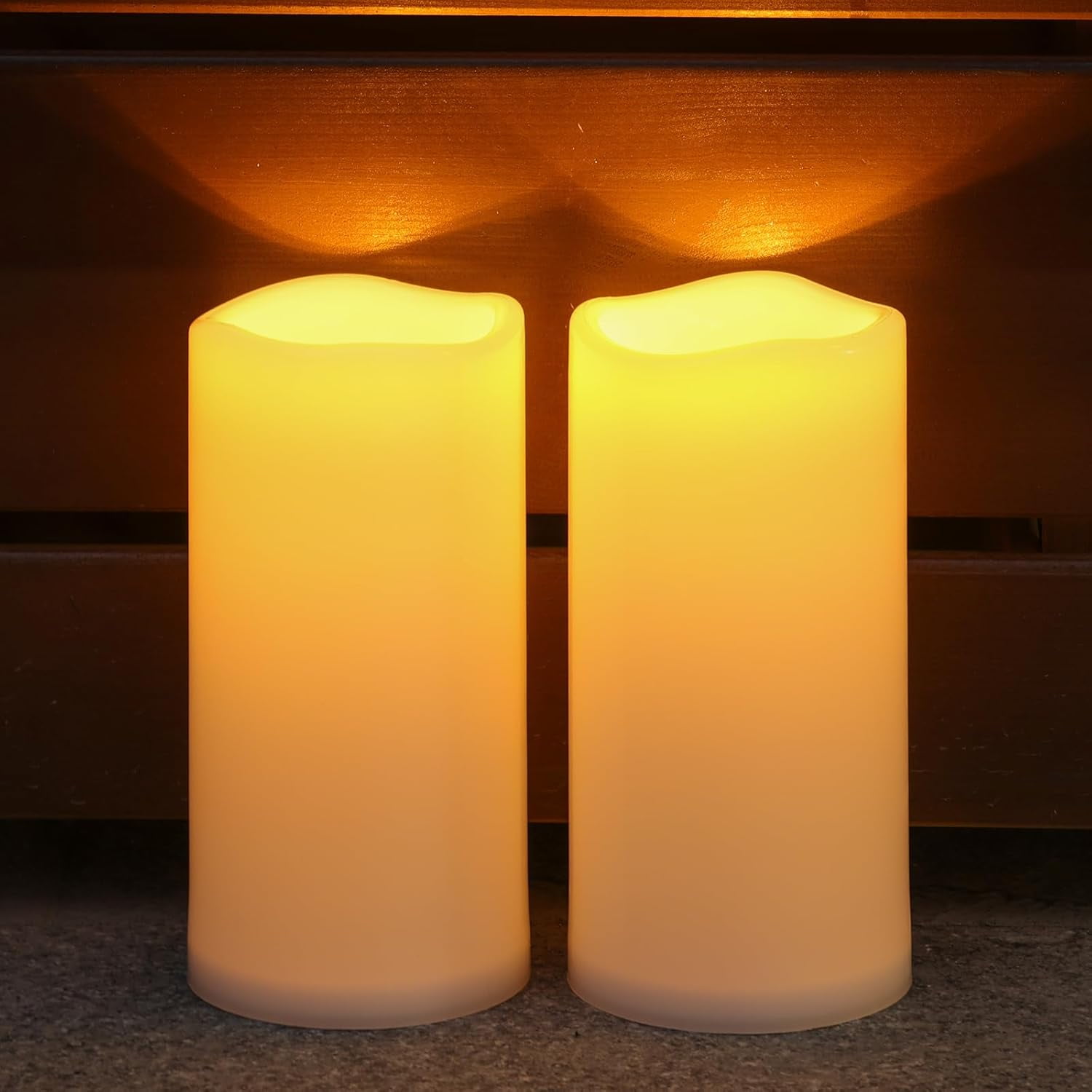 Large Outdoor Solar Candles Waterproof - 8" X 4" Rechargeable Solar ...