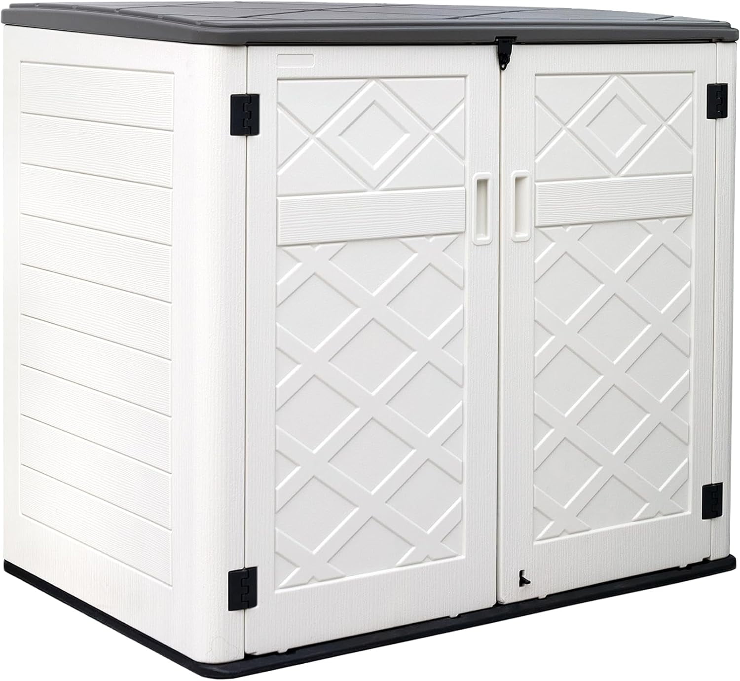 Large Outdoor Storage Shed, 48 Cu Ft Resin Versatile Storage Cabinet ...