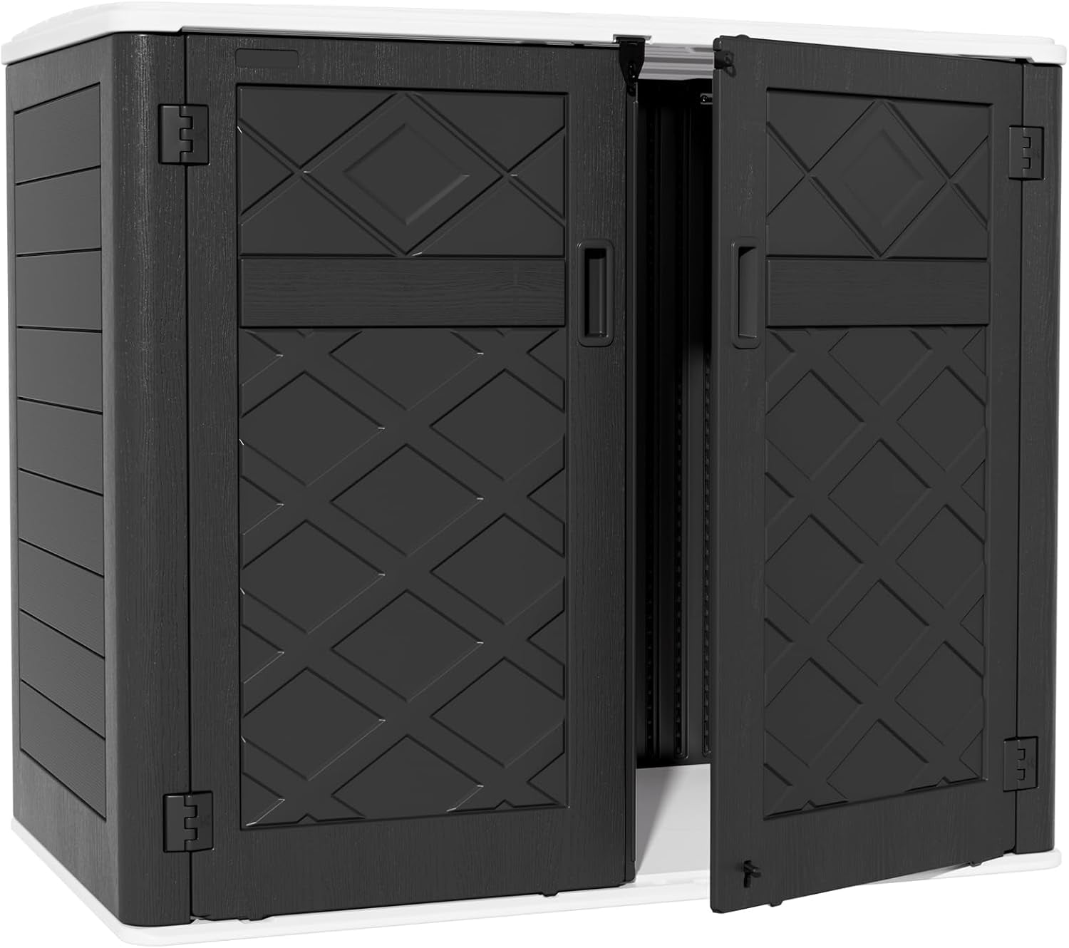 Large Outdoor Storage Shed, 48 Cu Ft Resin Versatile Storage Cabinet ...