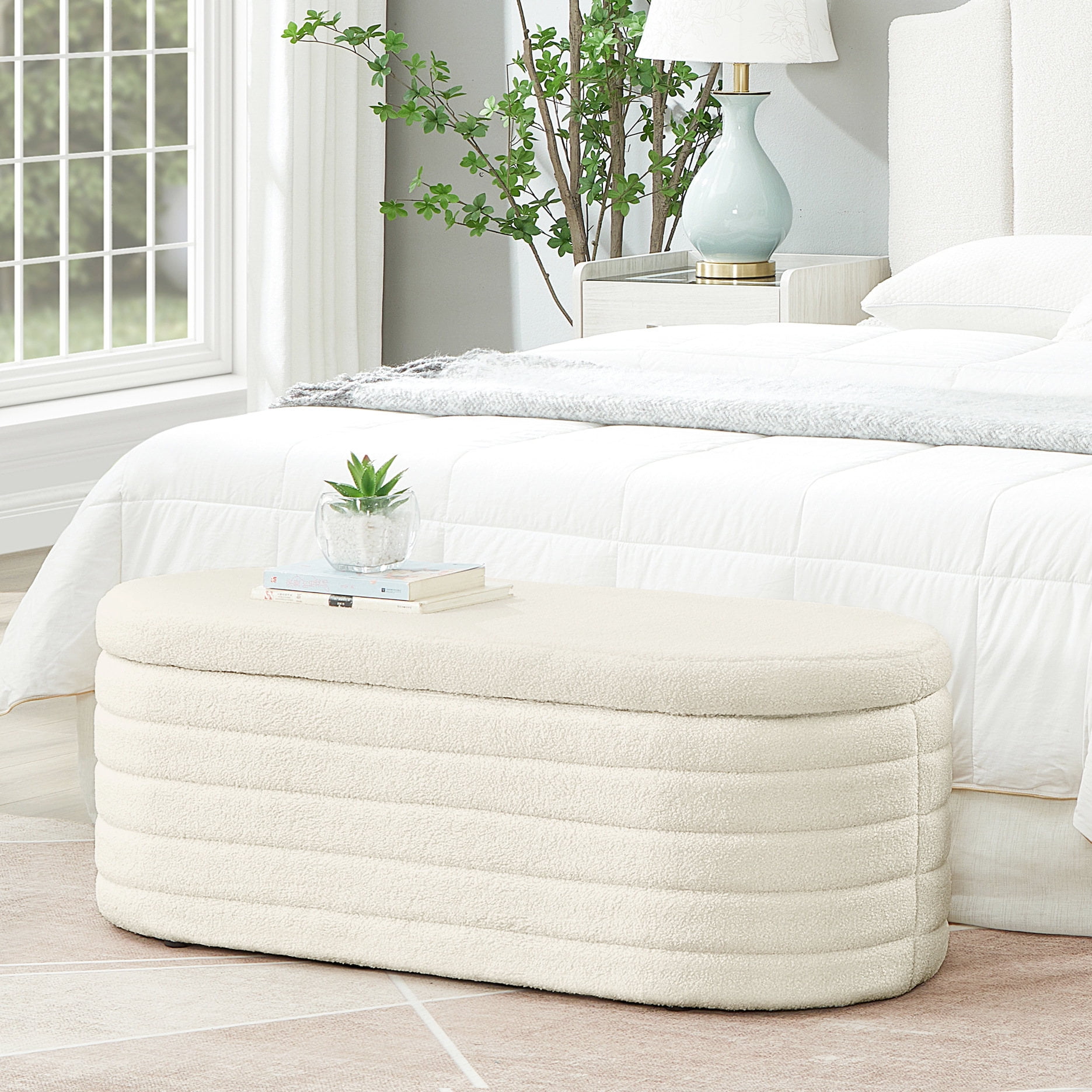 Large Oval Storage Bench+Ample Storage Capacity”-“Primary Living Space ...