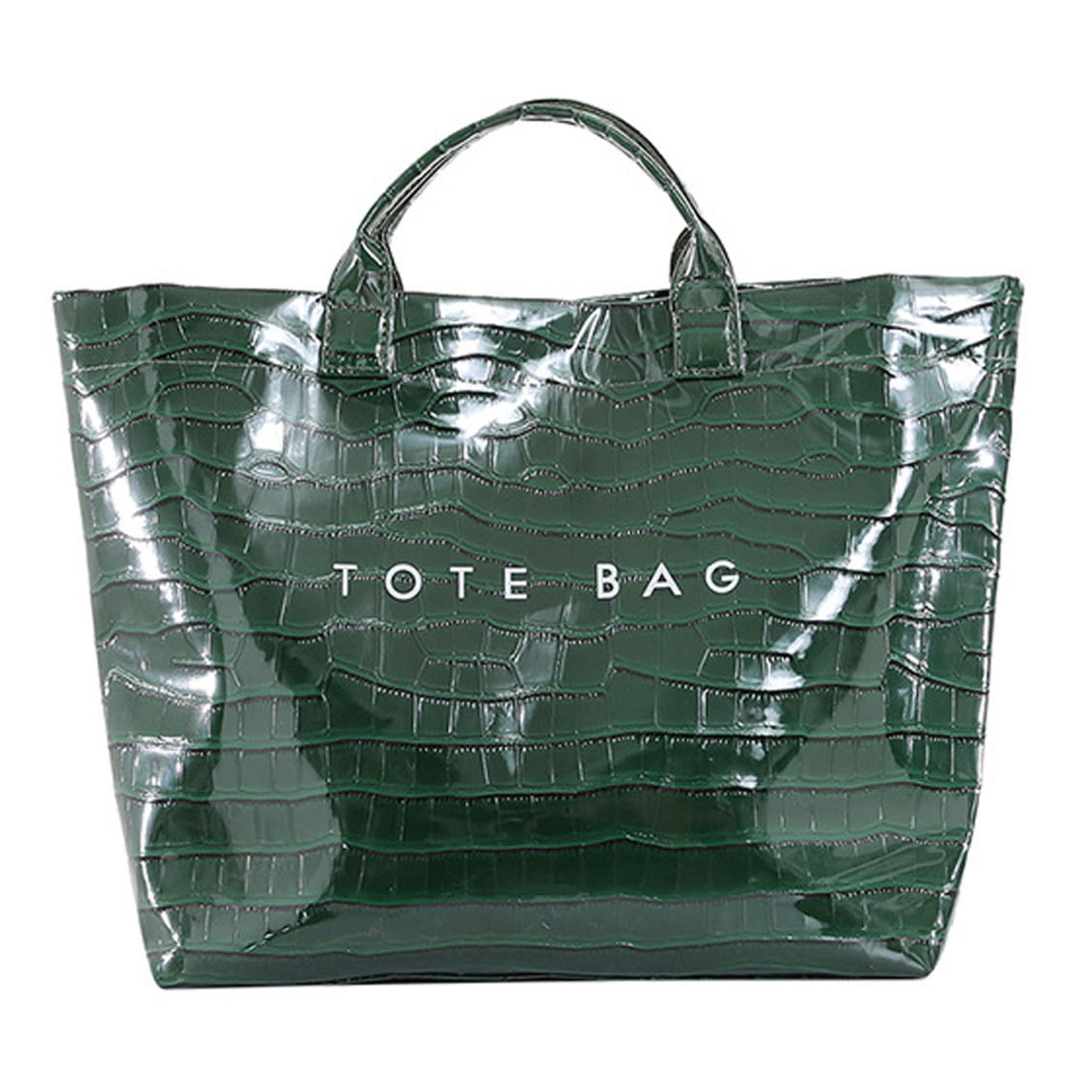 Large PVC Tote Bag for Women, Clear Plastic Handbags, Cheetah Letters ...