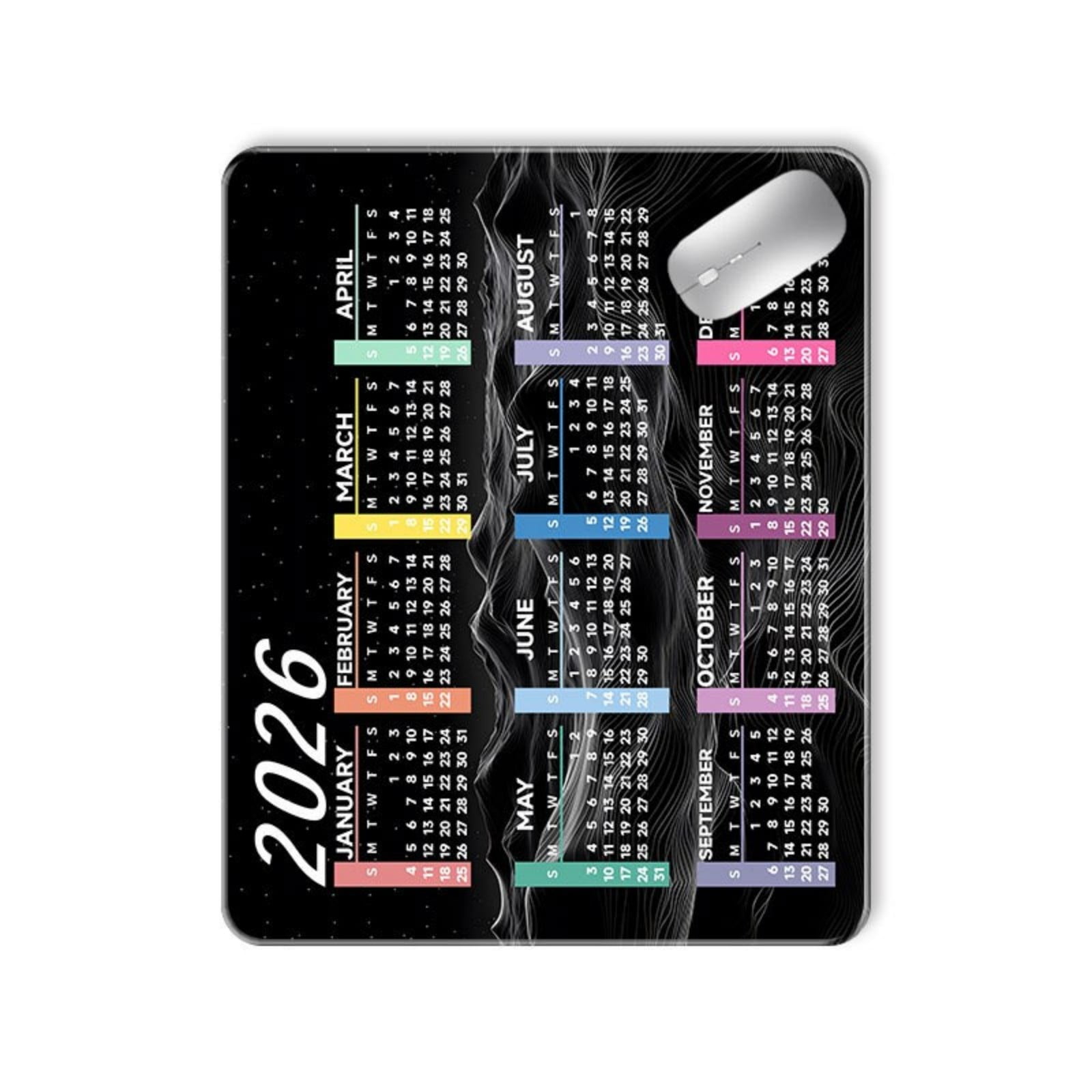 Large Pad Multifunction Desk Mat 2026 Full Calendar Design Nonslip ...