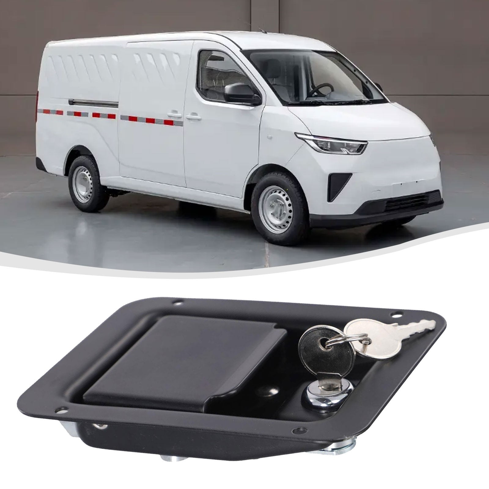 Large Paddle Handle Lock Latch Black Powdercoated Caravan Ute Truck ...