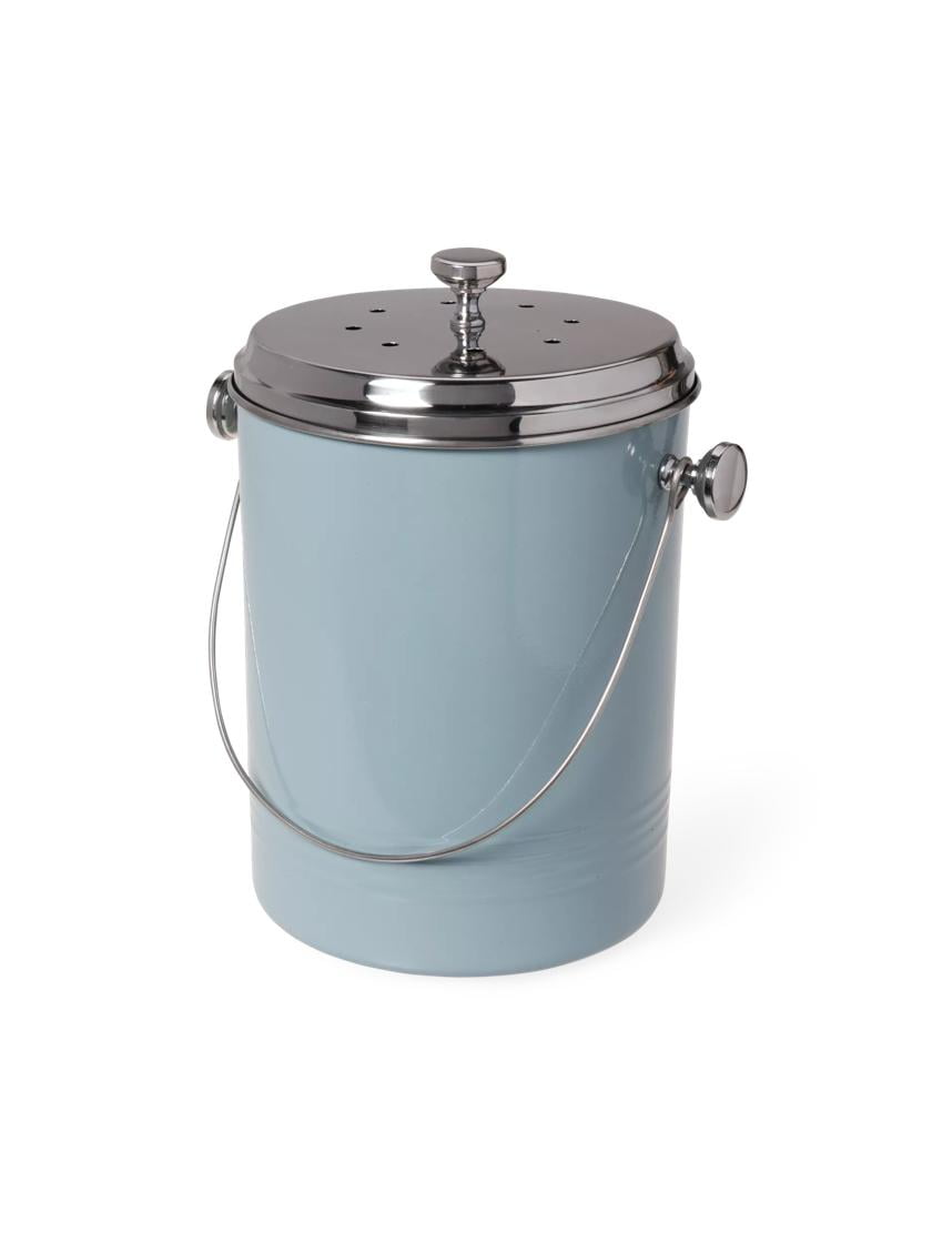 Large Painted Stainless Steel Compost Pail - Walmart.com