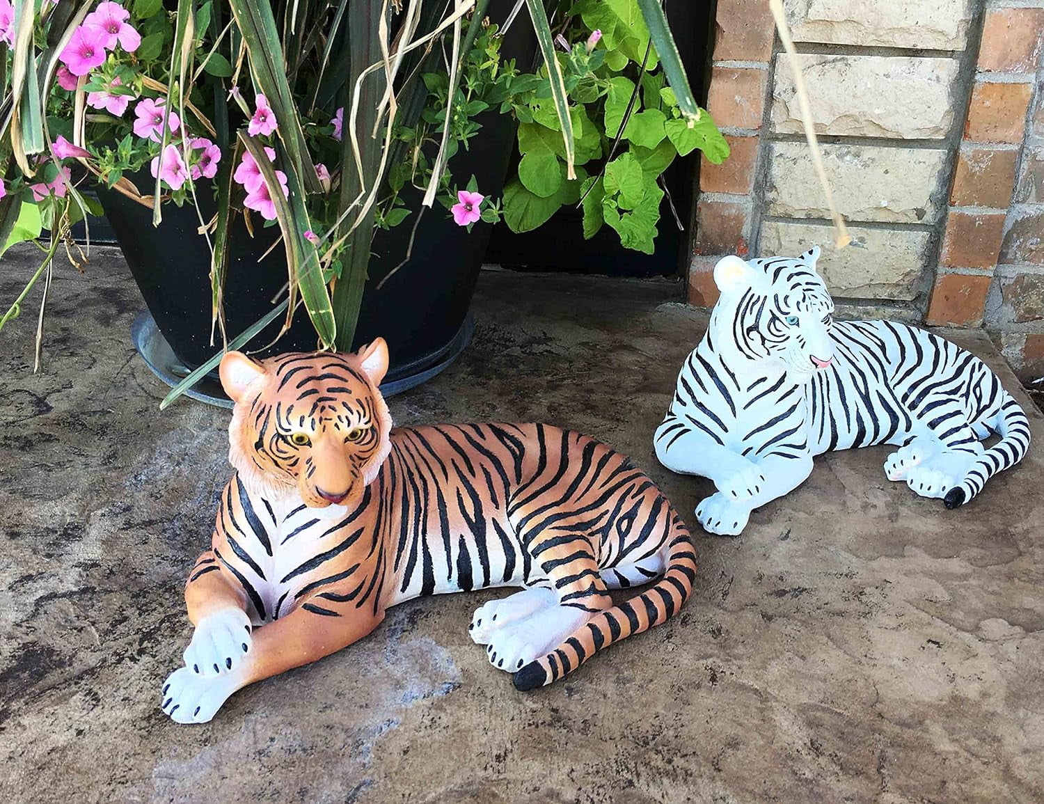 Large Pair of Raja The Royal Bengal Tiger and Ghost The Siberian White ...