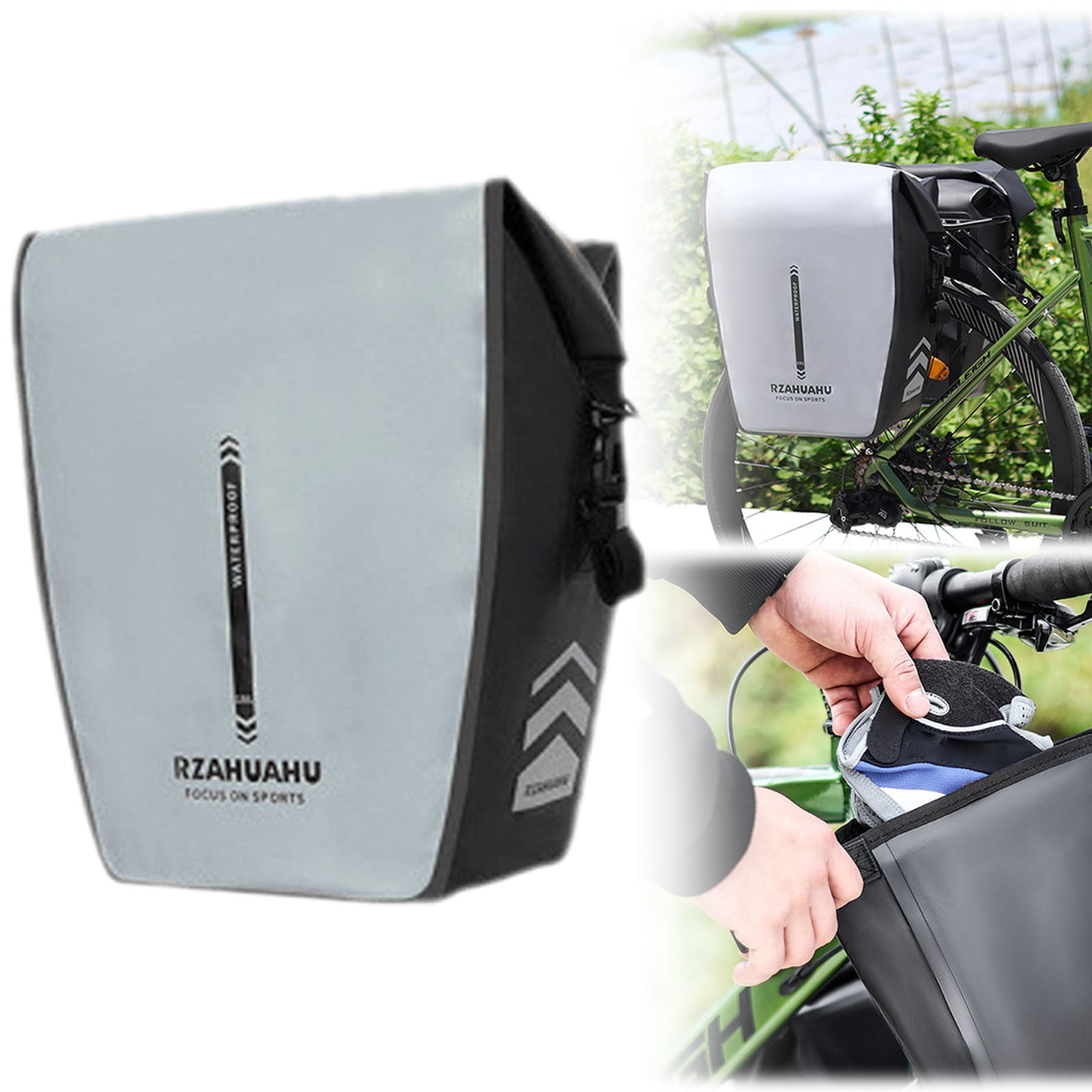 Large Pannier Bag - For Pannier Rack with Reflectors (18L Volume ...
