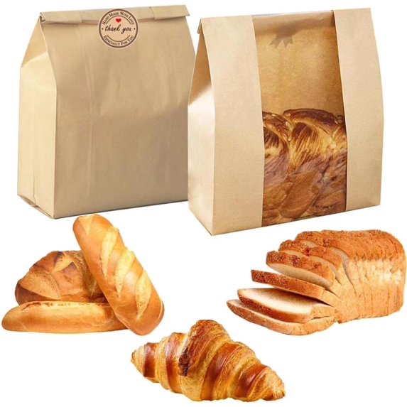 Large Paper Bread Bags for Homemade Sourdough-Bread Packaging Bag for ...