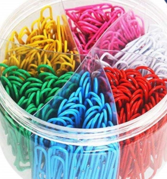 Large Paper Clips, Vinyl Coated Multicolored Jumbo Big Colored Paper ...
